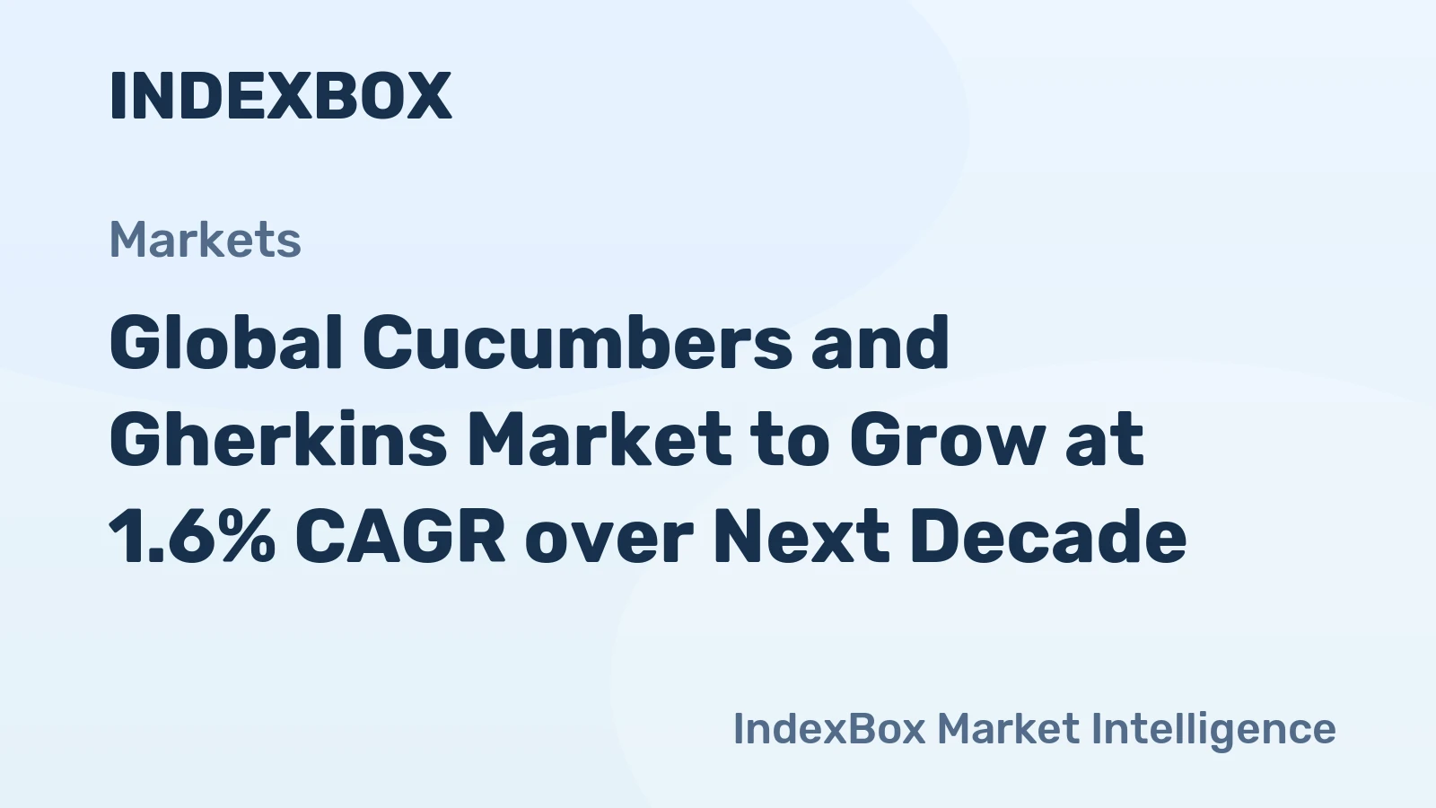 Global Cucumbers and Gherkins Market to Grow at 1.6% CAGR over Next Decade