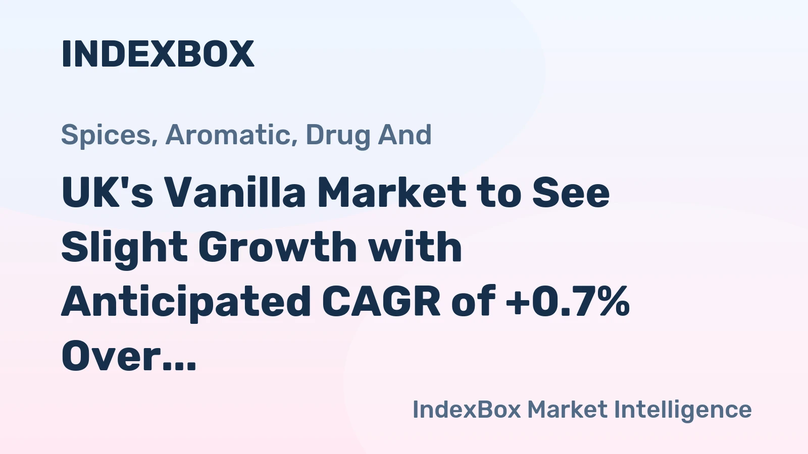 UK's Vanilla Market to See Slight Growth with Anticipated CAGR of +0.7% Over Next Decade