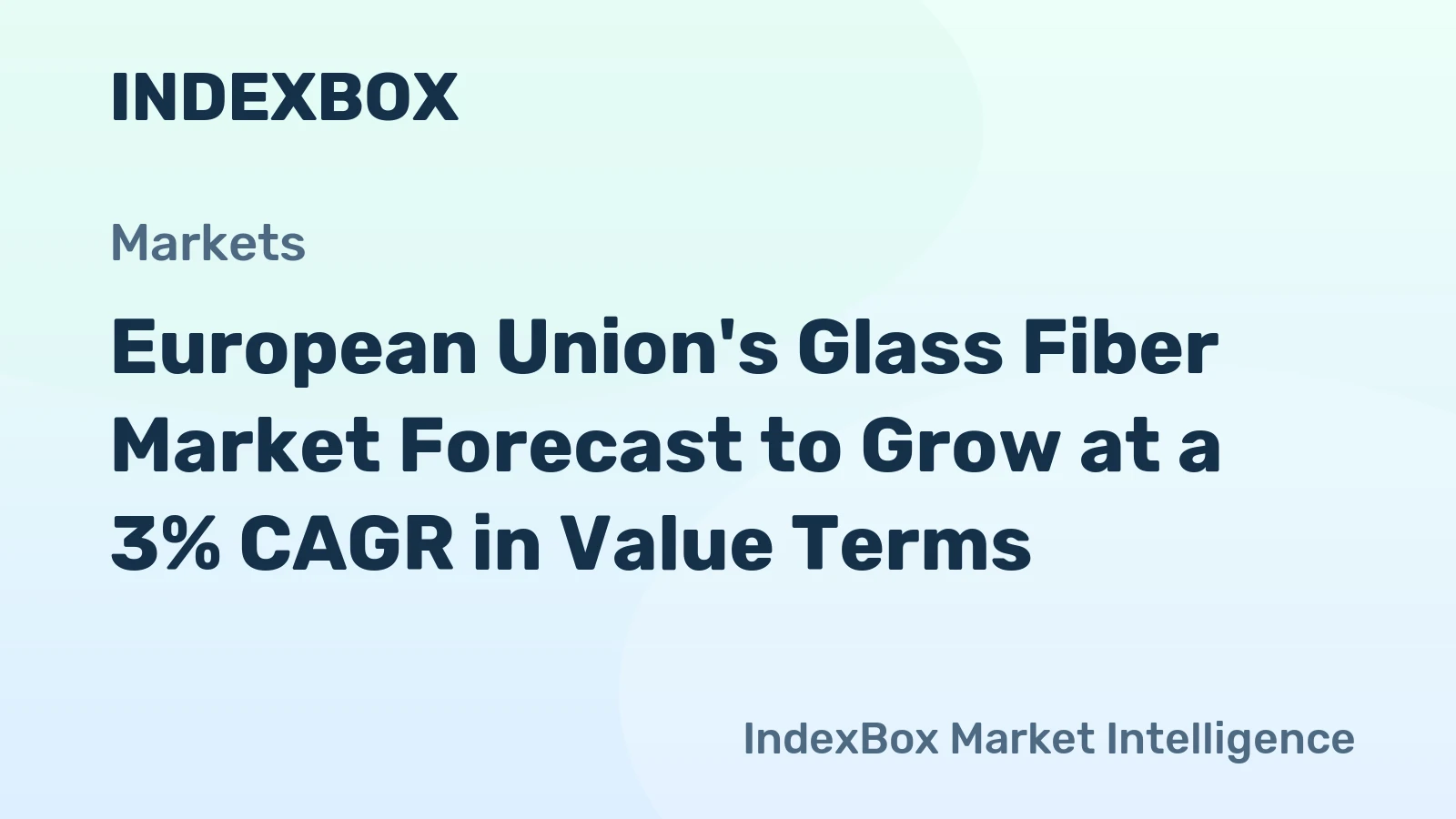 European Union's Glass Fiber Market Forecast to Grow at a 3% CAGR in Value Terms