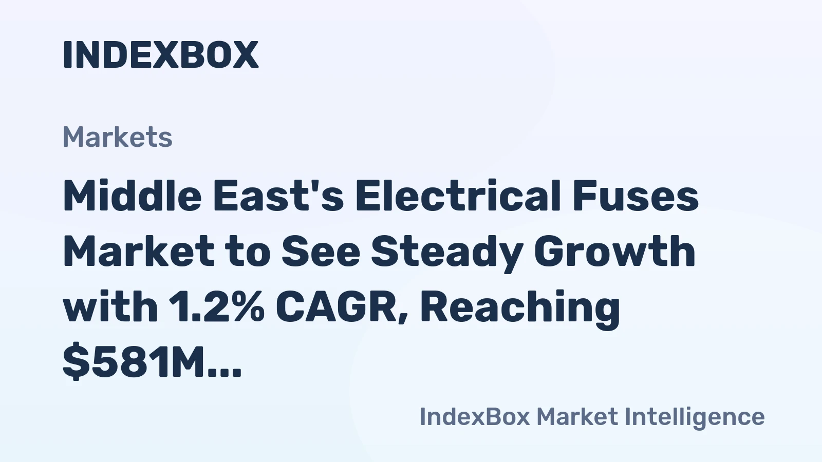Middle East's Electrical Fuses Market to See Steady Growth with 1.2% CAGR, Reaching $581M by 2035