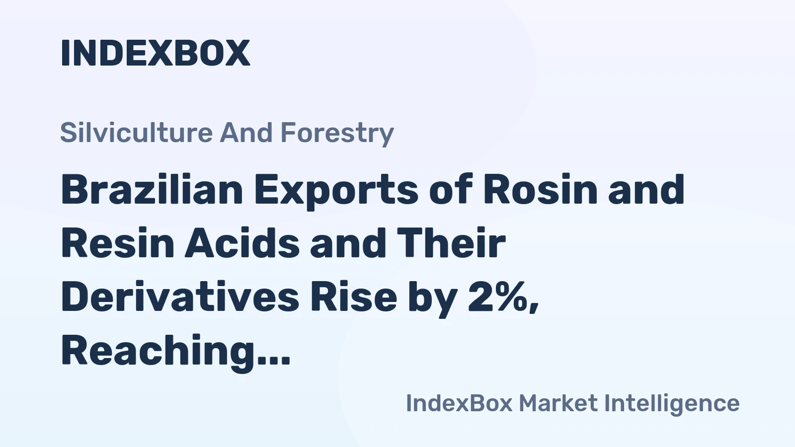 Brazilian Exports of Rosin and Resin Acids and Their Derivatives Rise by 2%, Reaching $144 Million in 2024.
