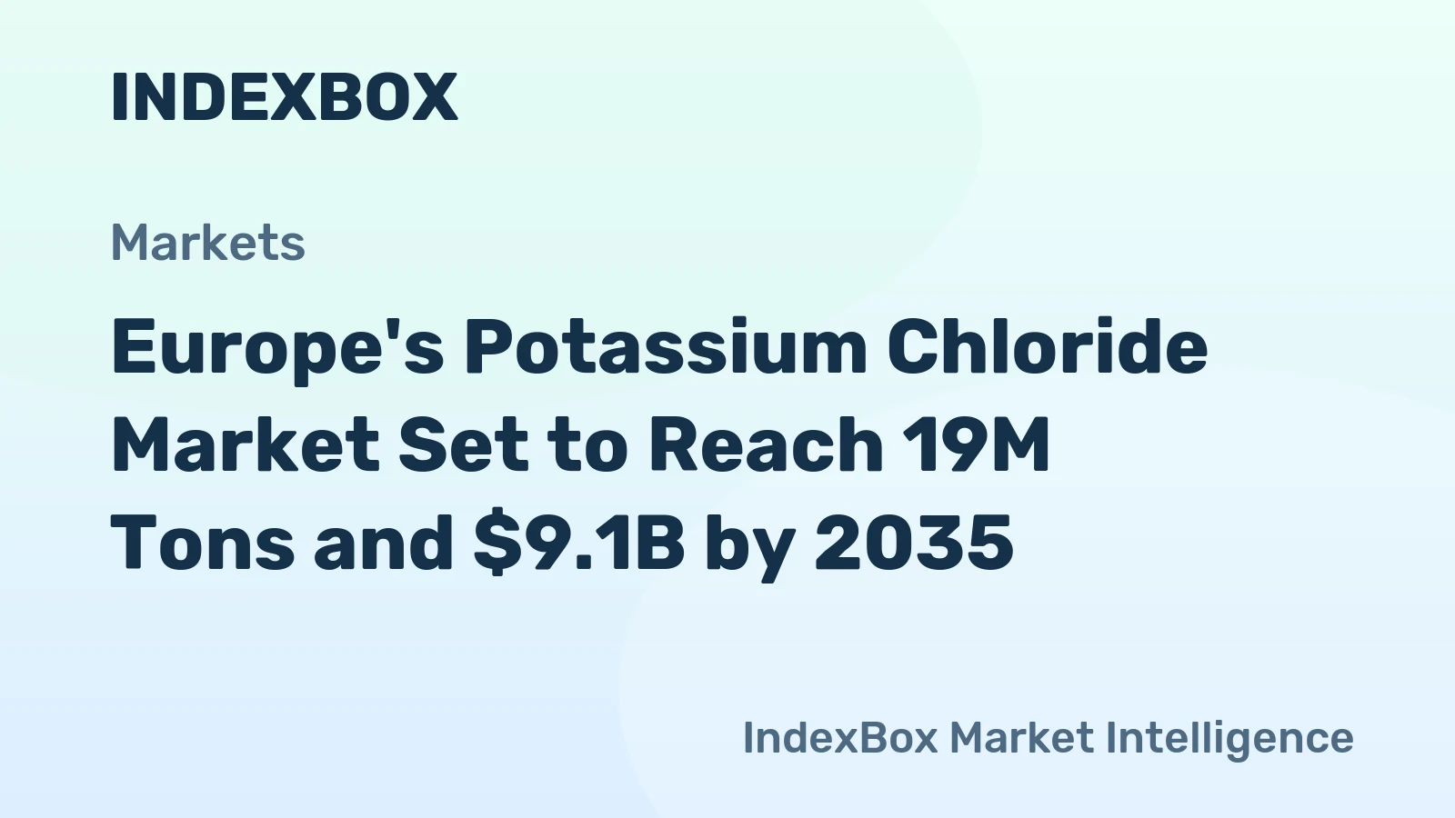Europe's Potassium Chloride Market Set to Reach 19M Tons and $9.1B by 2035