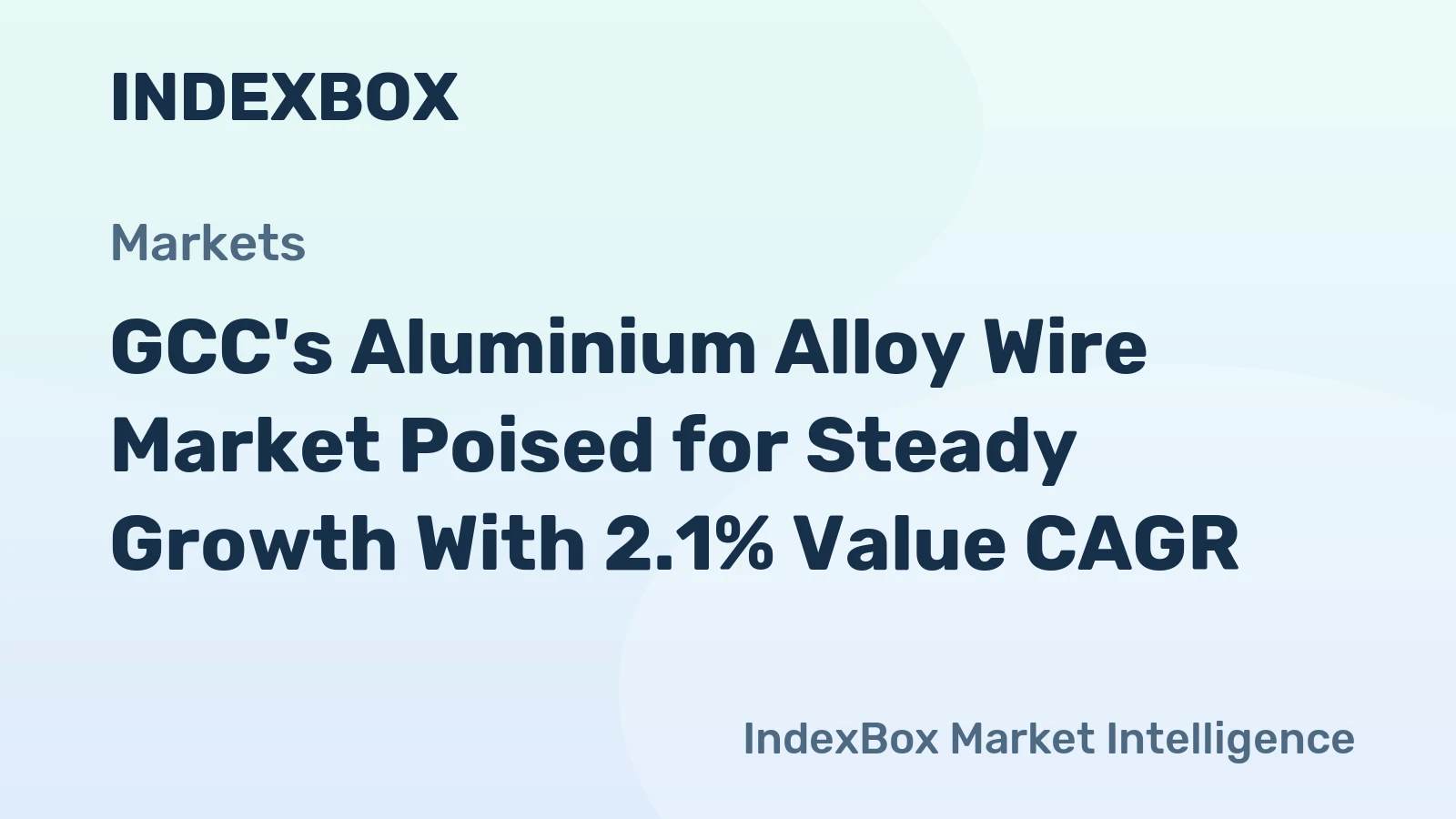 GCC's Aluminium Alloy Wire Market Poised for Steady Growth With 2.1% Value CAGR