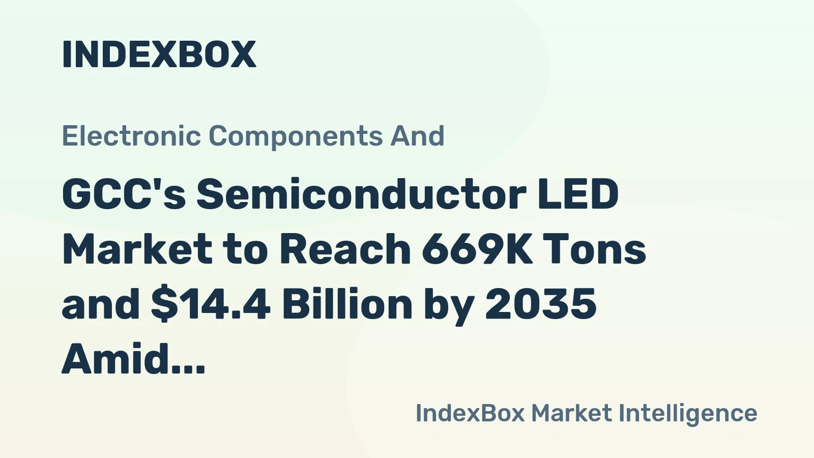 GCC's Semiconductor LED Market to Reach 669K Tons and $14.4 Billion by 2035 Amid Slowing Growth