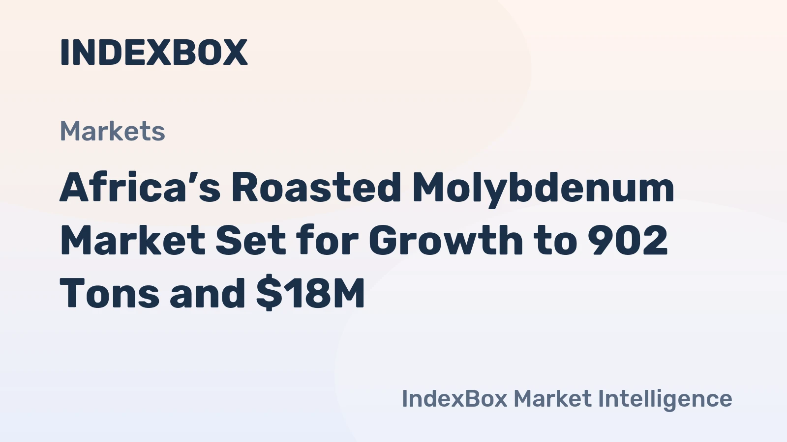 Africa’s Roasted Molybdenum Market Set for Growth to 902 Tons and $18M