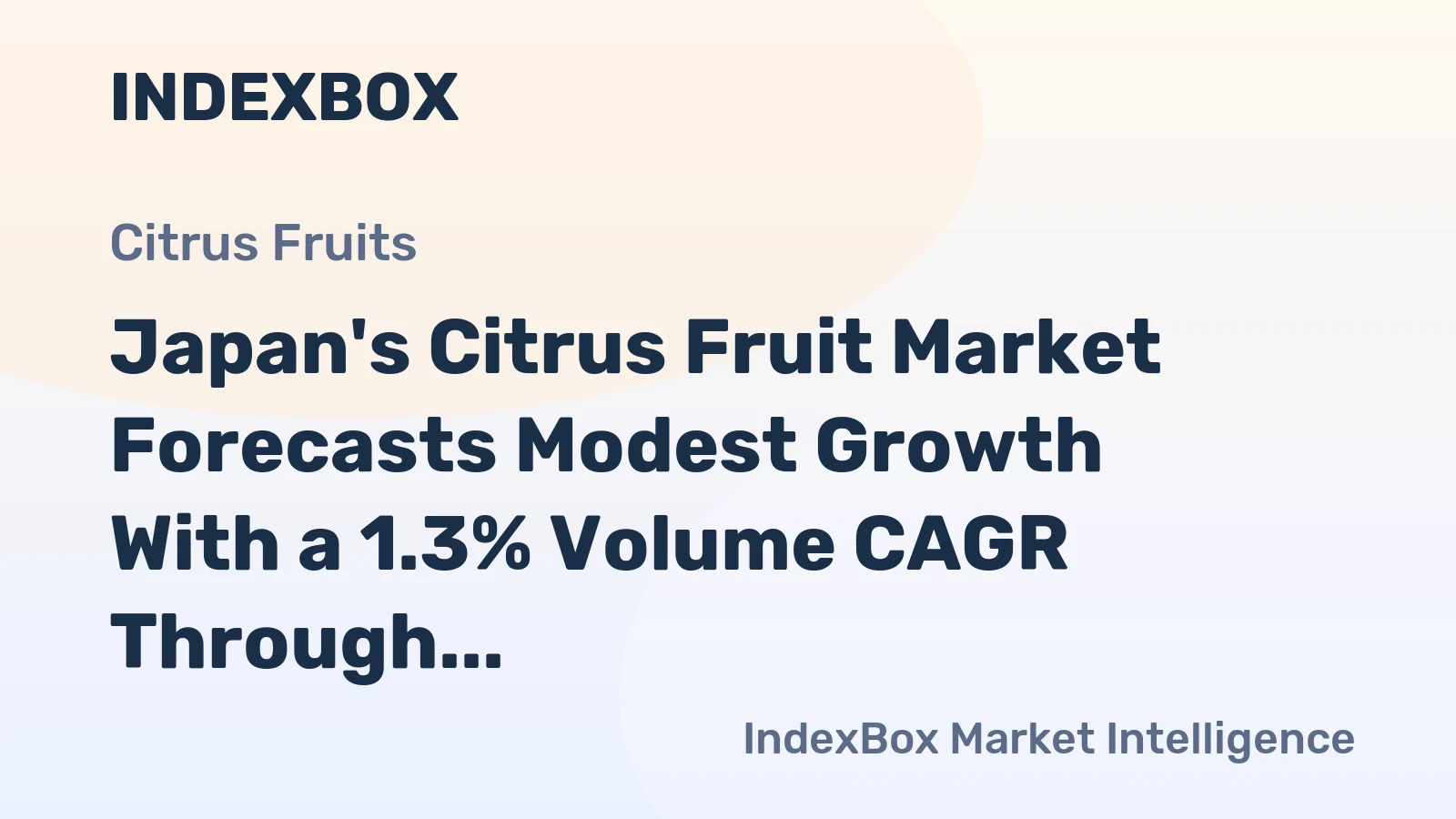 Japan's Citrus Fruit Market Forecasts Modest Growth With a 1.3% Volume CAGR Through 2035