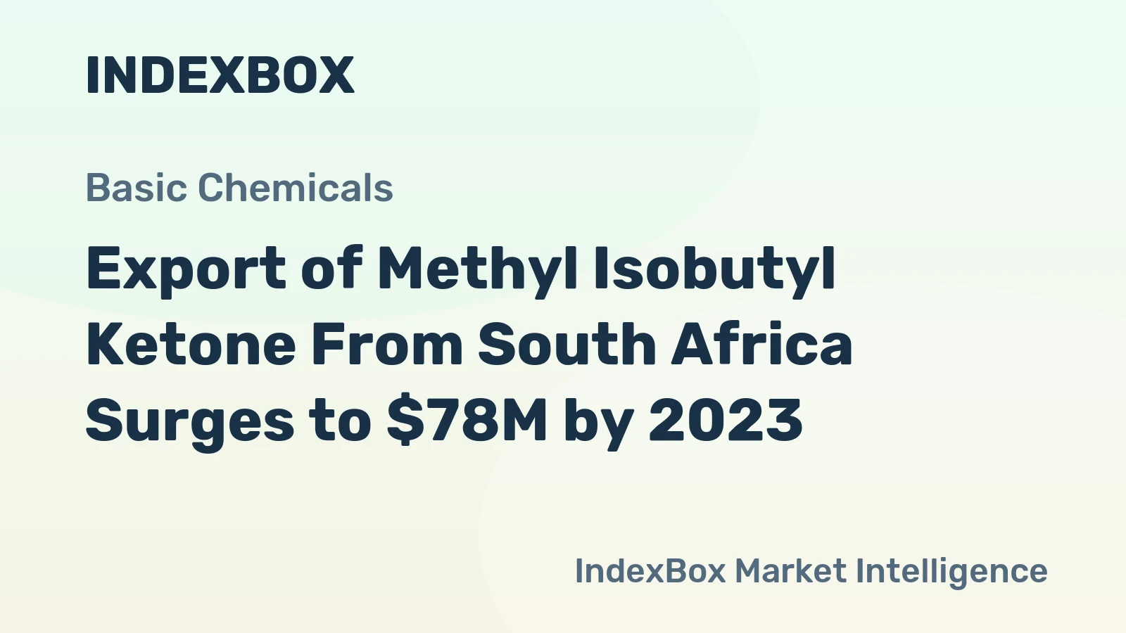 Export of Methyl Isobutyl Ketone From South Africa Surges to $78M by 2023