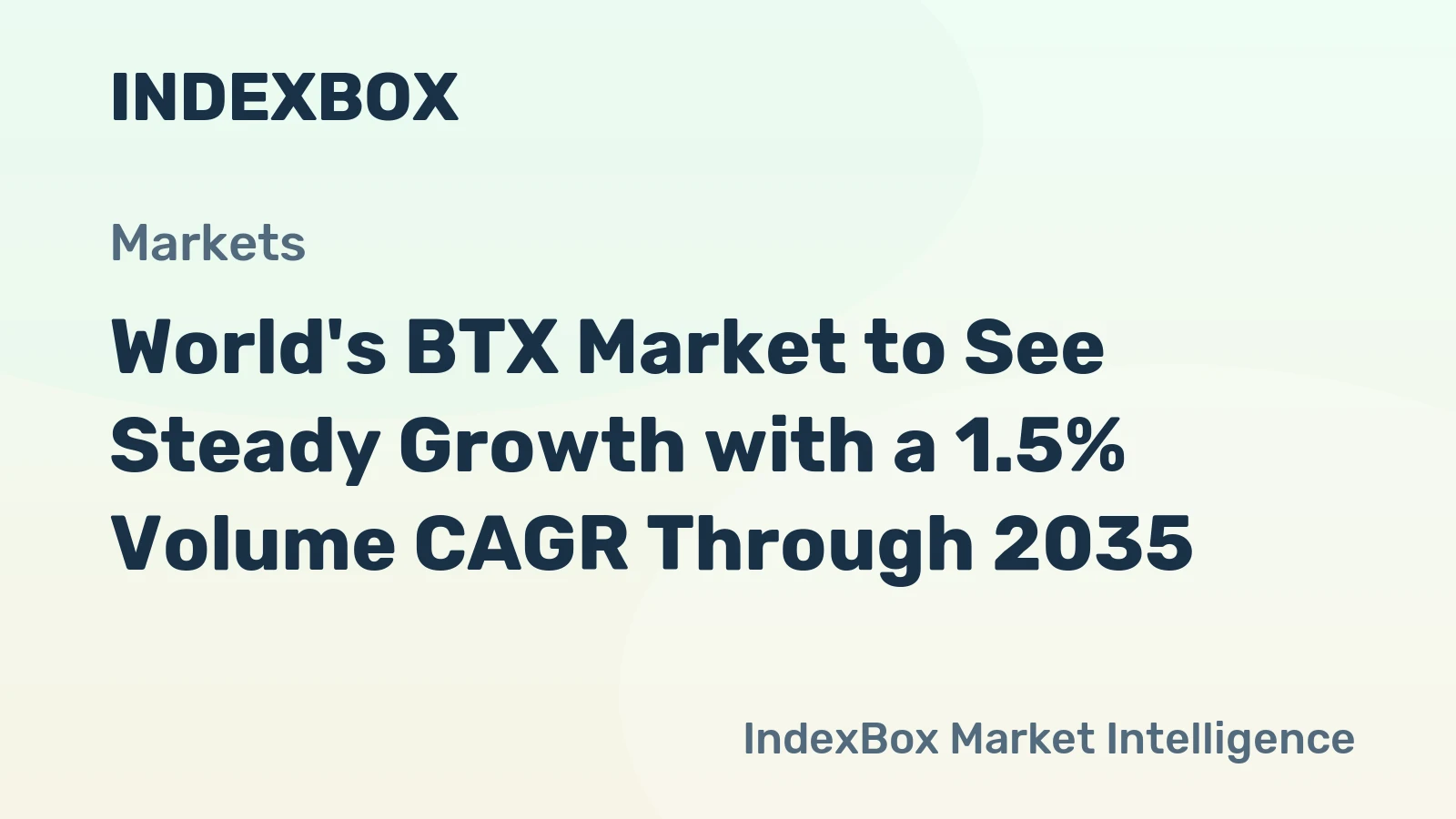 World's BTX Market to See Steady Growth with a 1.5% Volume CAGR Through 2035