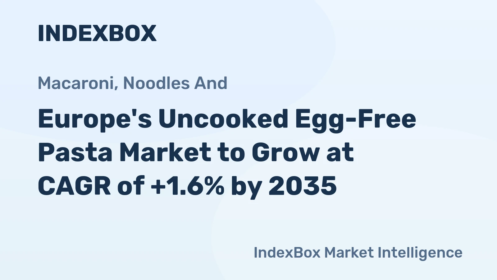 Europe's Uncooked Egg-Free Pasta Market to Grow at CAGR of +1.6% by 2035