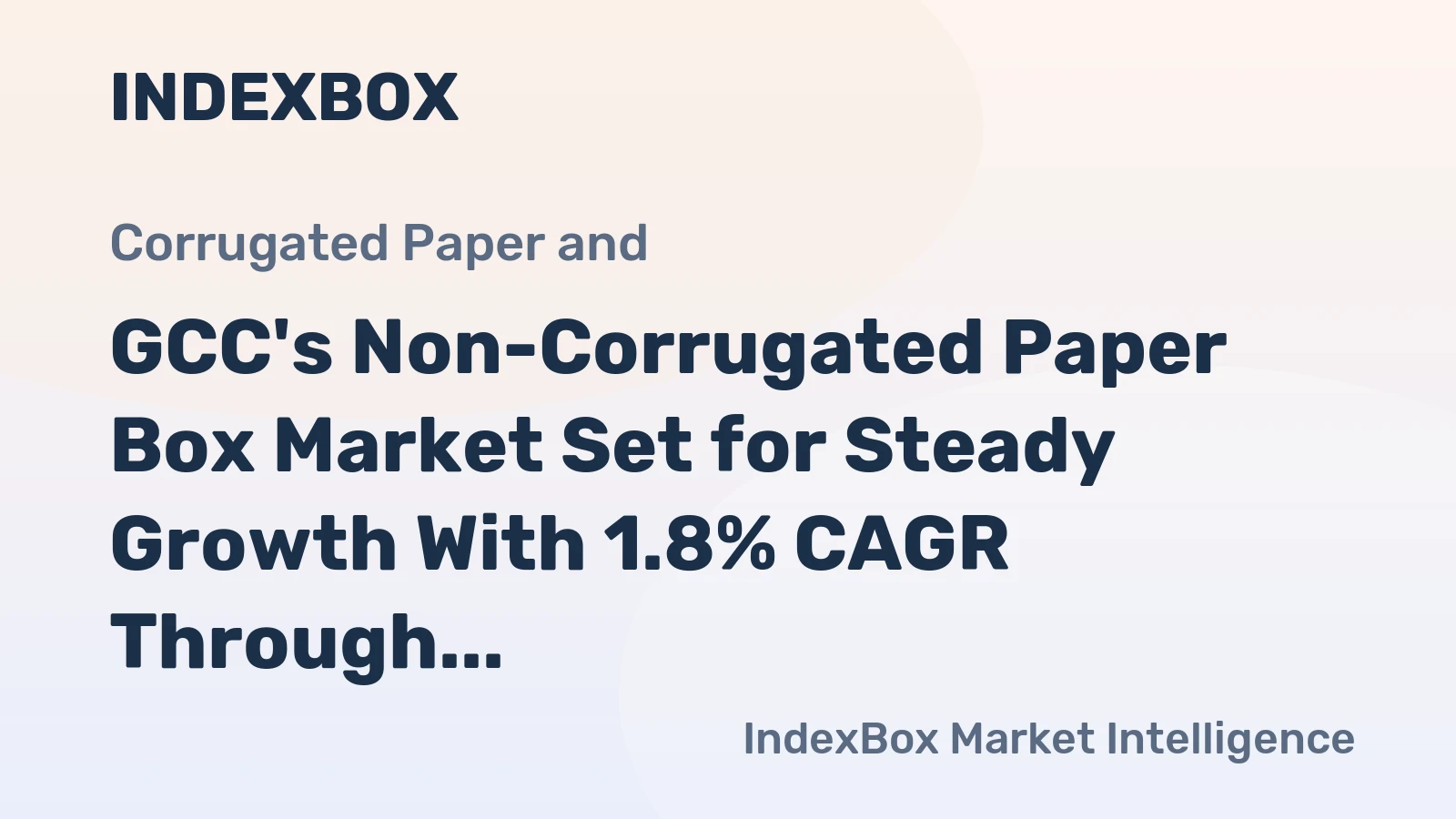 GCC's Non-Corrugated Paper Box Market Set for Steady Growth With 1.8% CAGR Through 2035