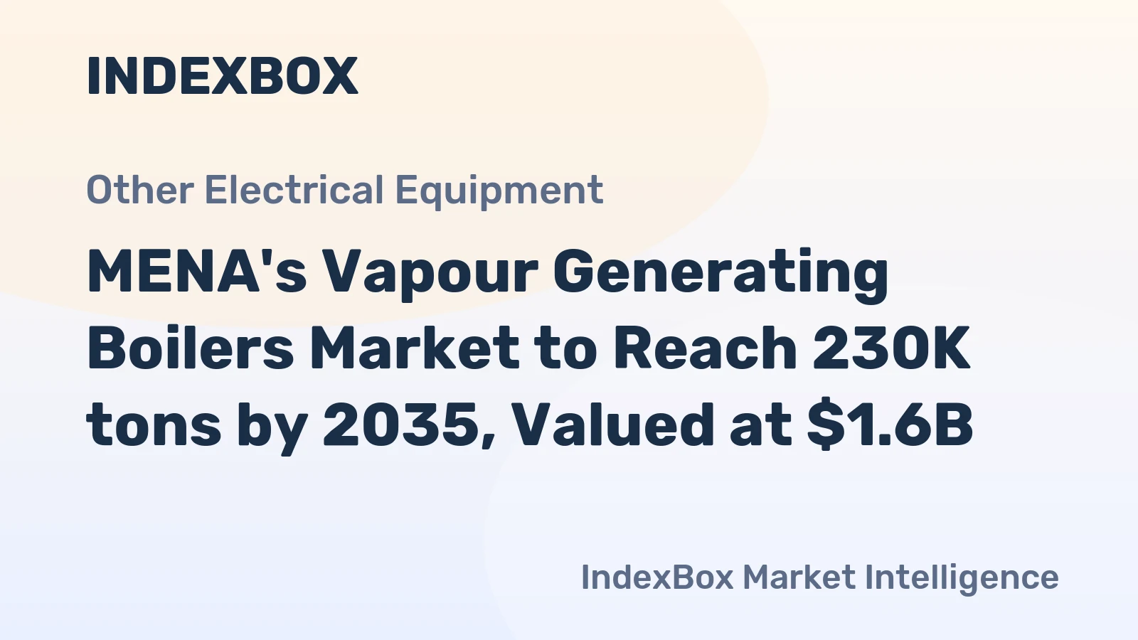 MENA's Vapour Generating Boilers Market to Reach 230K tons by 2035, Valued at $1.6B