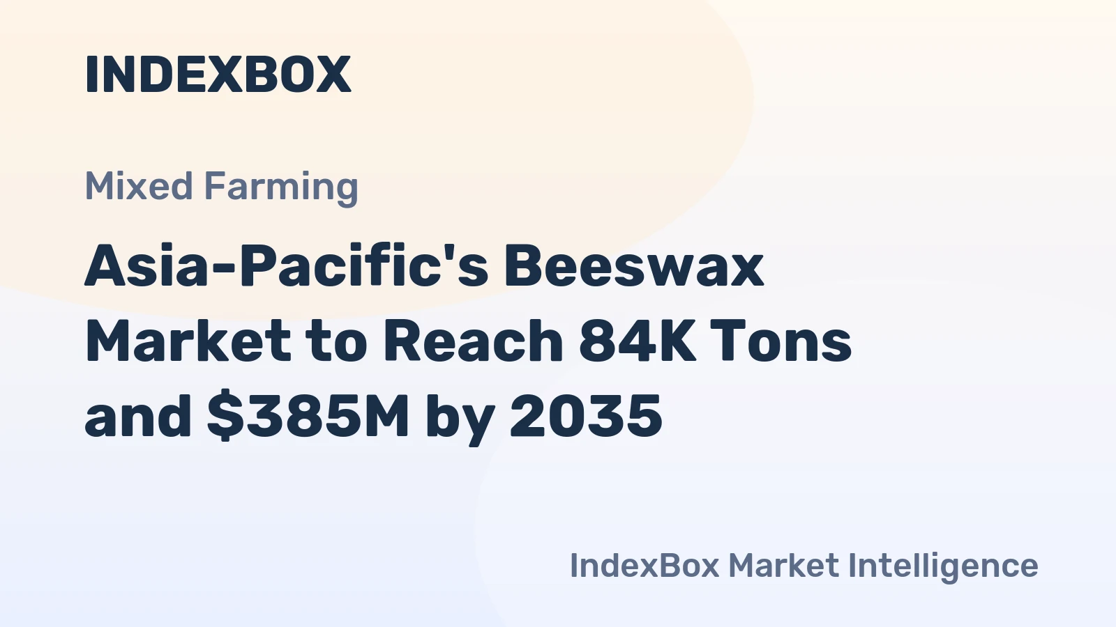 Asia-Pacific's Beeswax Market to Reach 84K Tons and $385M by 2035