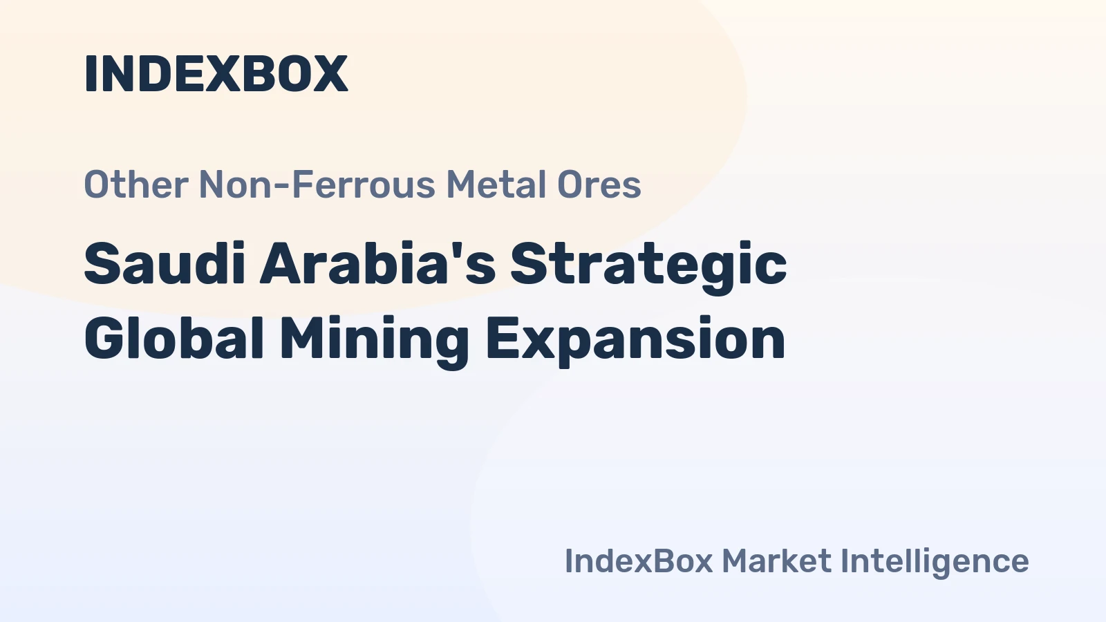 Saudi Arabia's Strategic Global Mining Expansion
