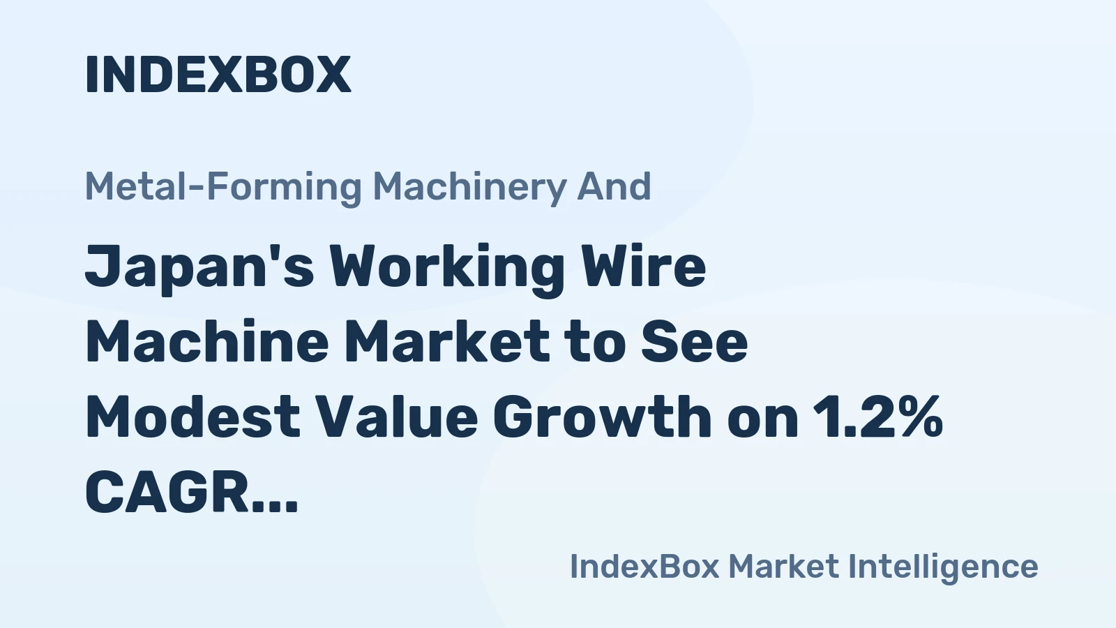 Japan's Working Wire Machine Market to See Modest Value Growth on 1.2% CAGR Through 2035