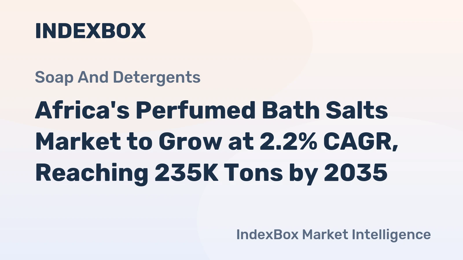 Africa's Perfumed Bath Salts Market to Grow at 2.2% CAGR, Reaching 235K Tons by 2035