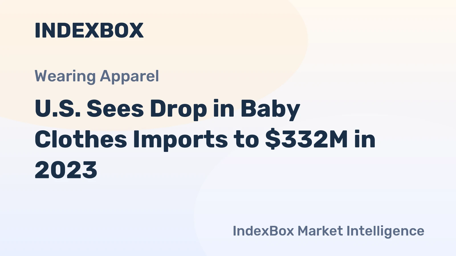 U.S. Sees Drop in Baby Clothes Imports to $332M in 2023