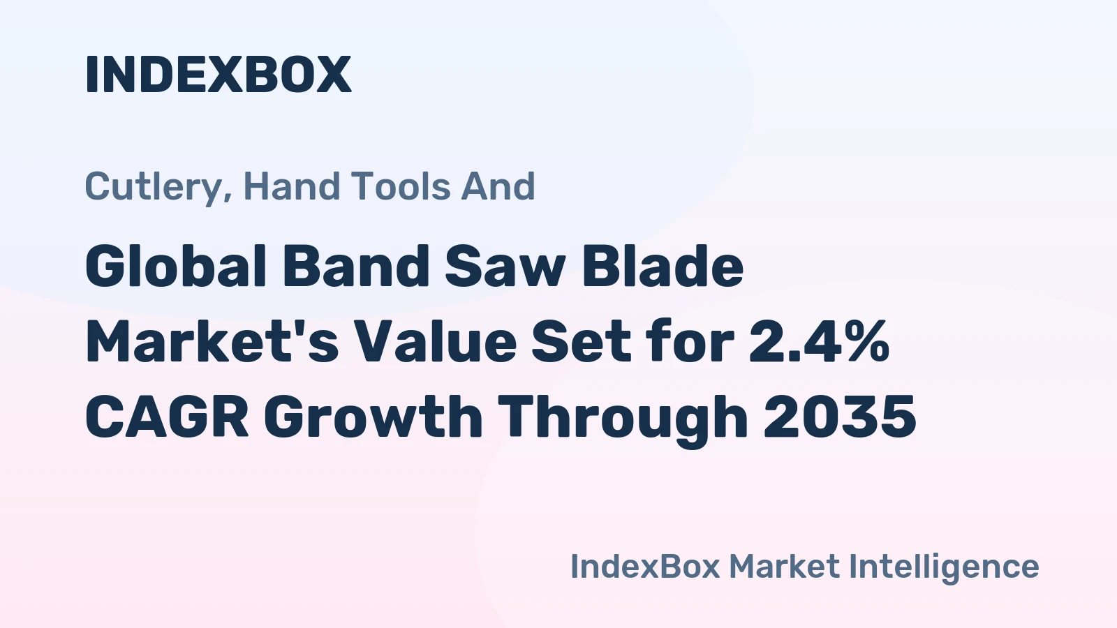 Global Band Saw Blade Market's Value Set for 2.4% CAGR Growth Through 2035