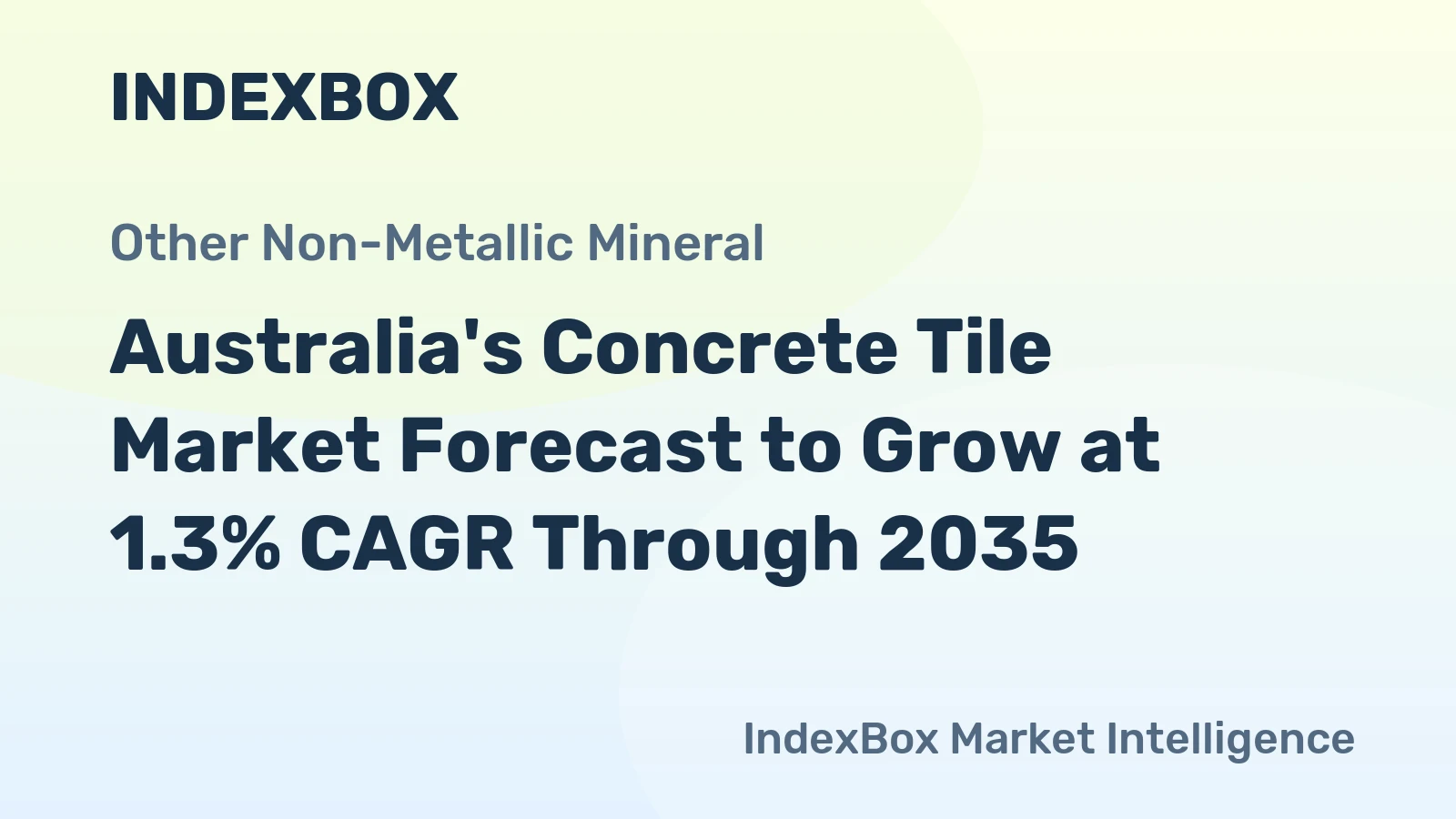Australia's Concrete Tile Market Forecast to Grow at 1.3% CAGR Through 2035