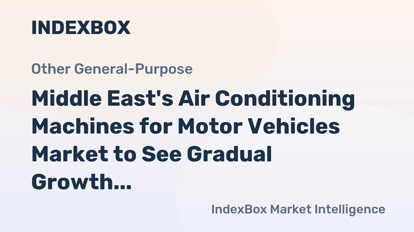 Middle East's Air Conditioning Machines for Motor Vehicles Market to See Gradual Growth with CAGR of +0.4%