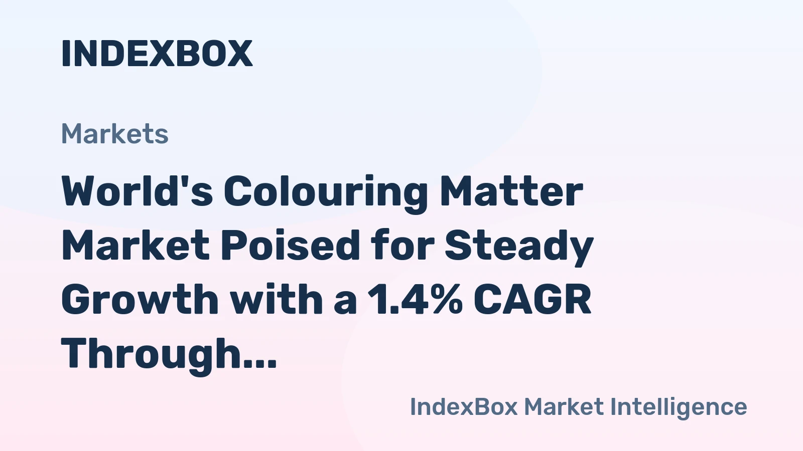 World's Colouring Matter Market Poised for Steady Growth with a 1.4% CAGR Through 2035
