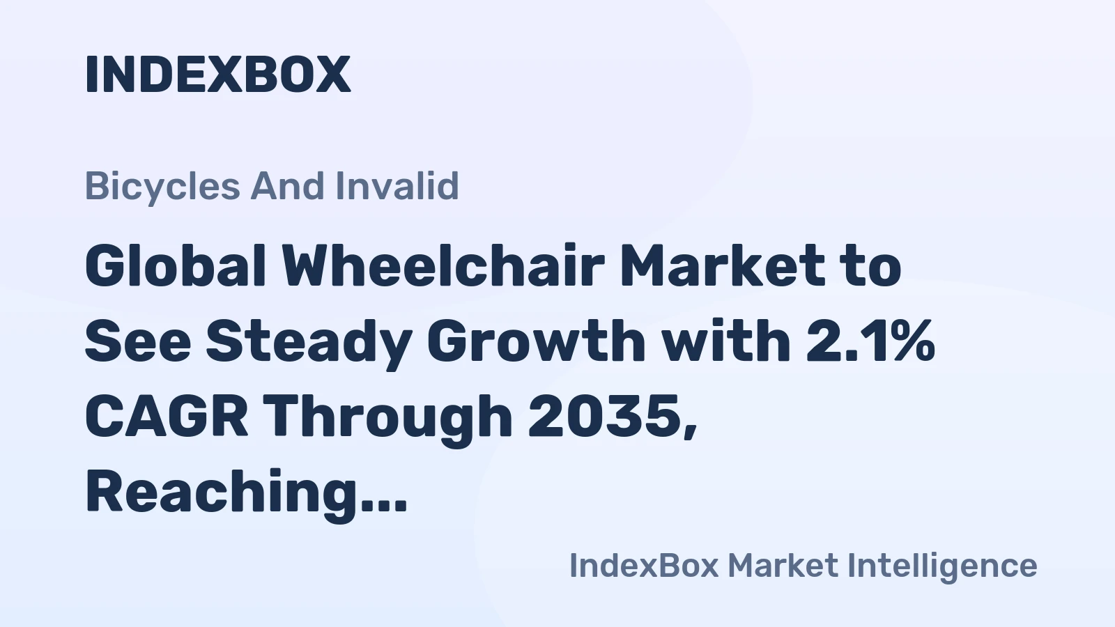 Global Wheelchair Market to See Steady Growth with 2.1% CAGR Through 2035, Reaching $7.5B in Value