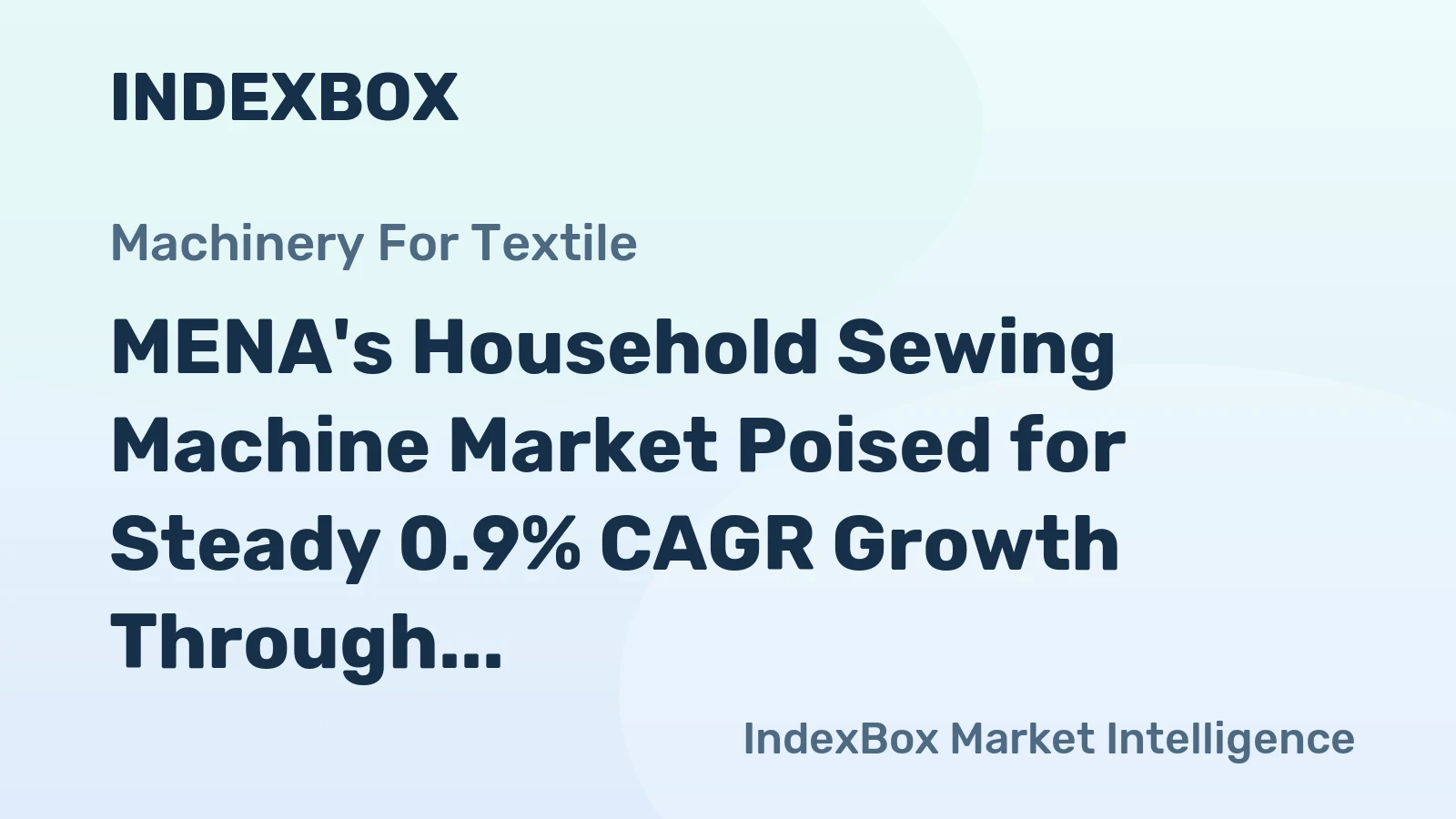 MENA's Household Sewing Machine Market Poised for Steady 0.9% CAGR Growth Through 2035