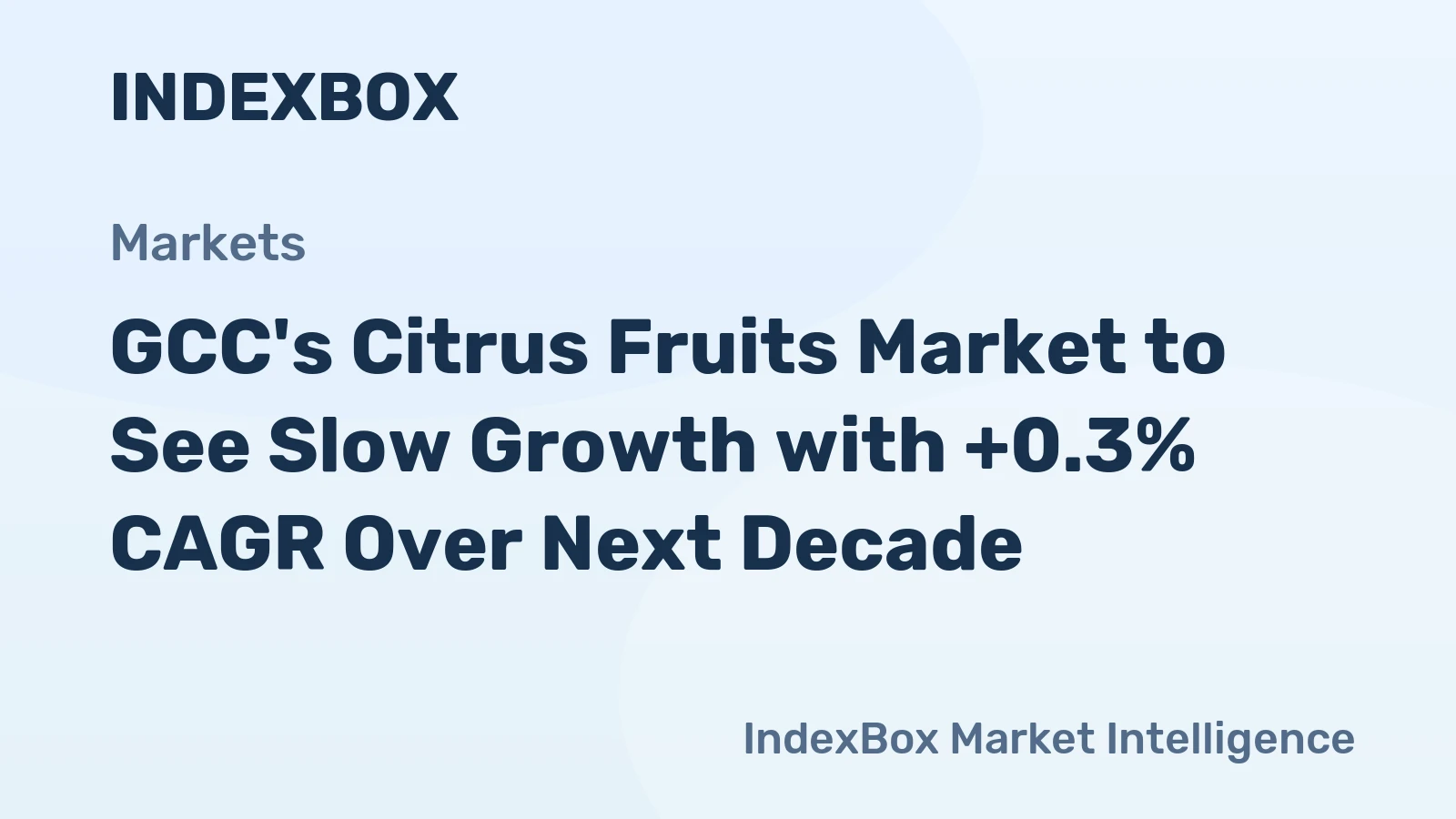 GCC's Citrus Fruits Market to See Slow Growth with +0.3% CAGR Over Next Decade