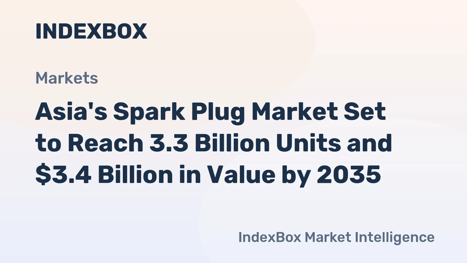 Asia's Spark Plug Market Set to Reach 3.3 Billion Units and $3.4 Billion in Value by 2035