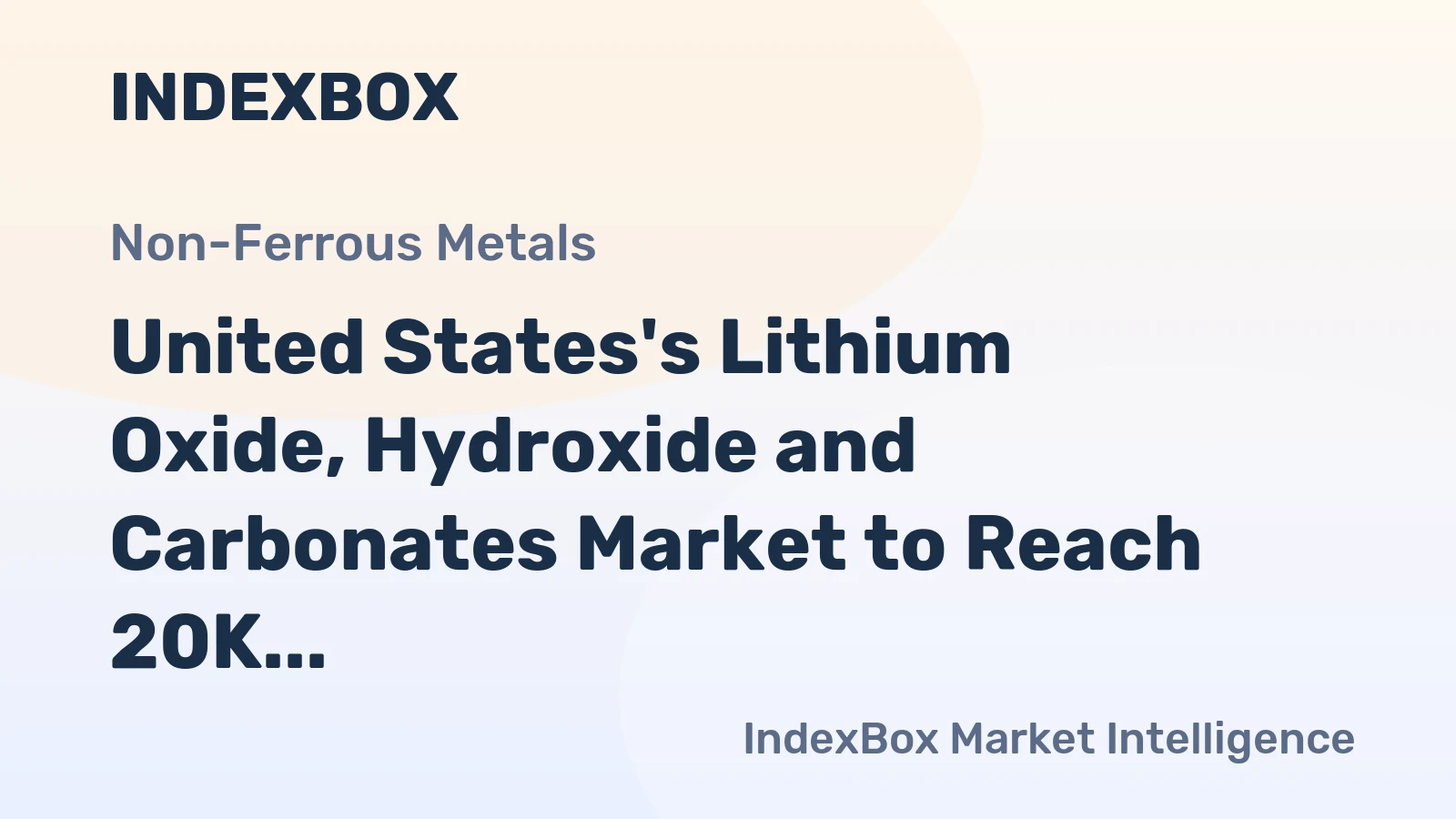 United States's Lithium Oxide, Hydroxide and Carbonates Market to Reach 20K Tons and $267M by 2035