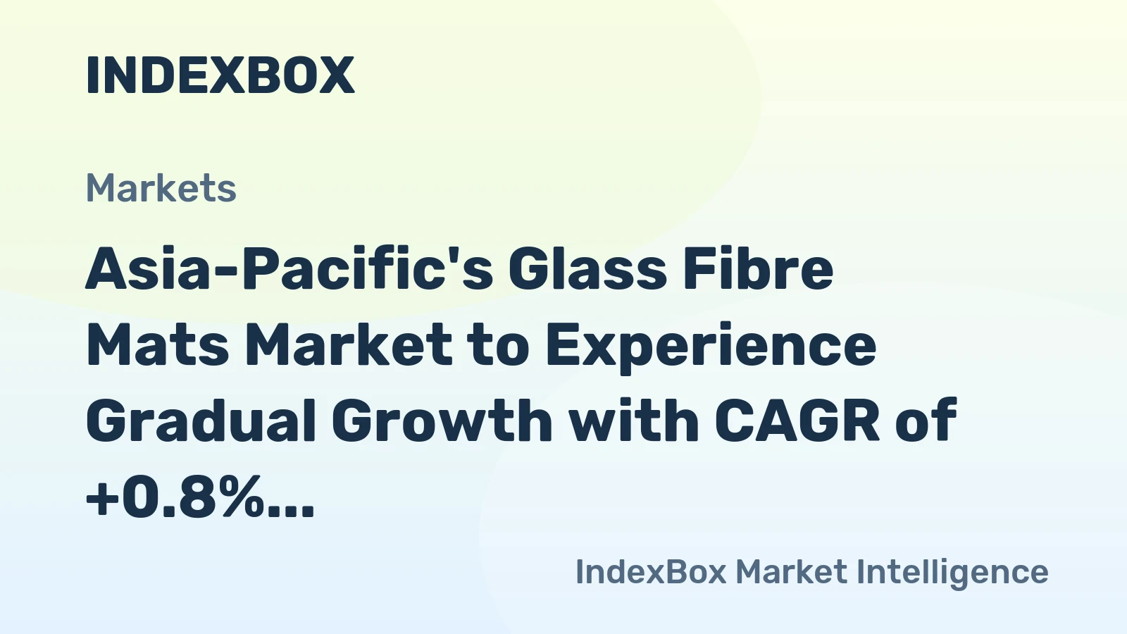 Asia-Pacific's Glass Fibre Mats Market to Experience Gradual Growth with CAGR of +0.8% from 2024 to 2035