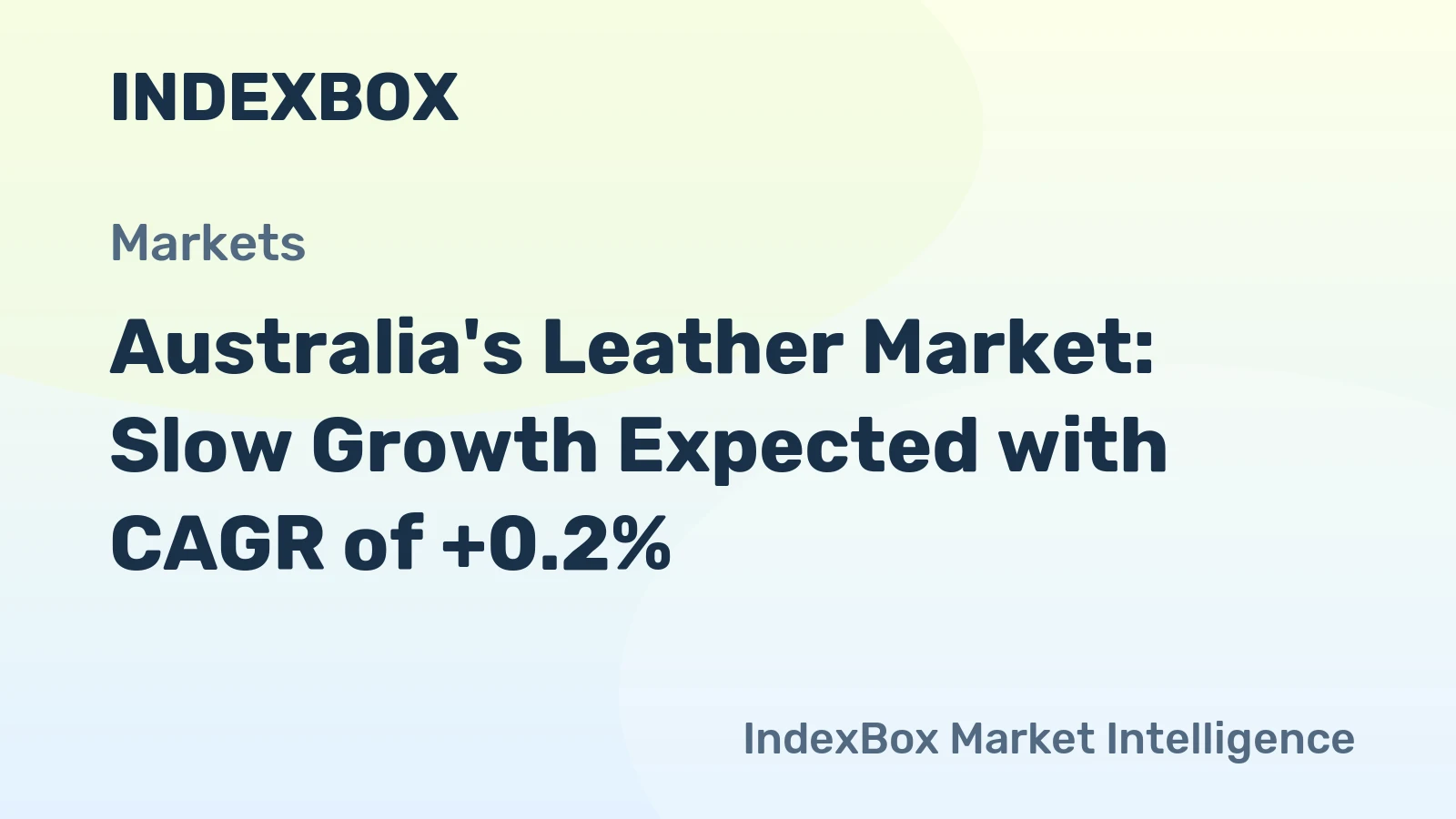 Australia's Leather Market: Slow Growth Expected with CAGR of +0.2%