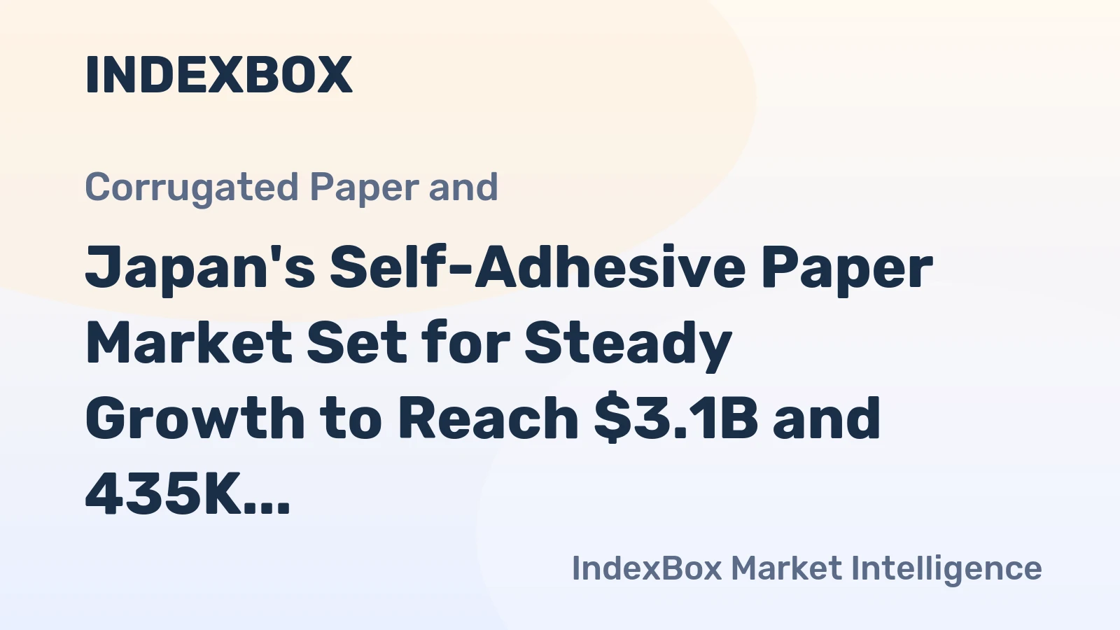 Japan's Self-Adhesive Paper Market Set for Steady Growth to Reach $3.1B and 435K Tons by 2035