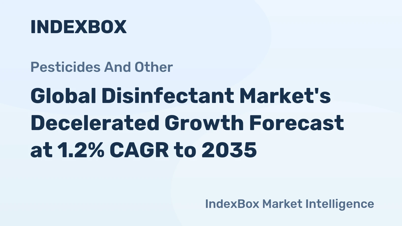 Global Disinfectant Market's Decelerated Growth Forecast at 1.2% CAGR to 2035