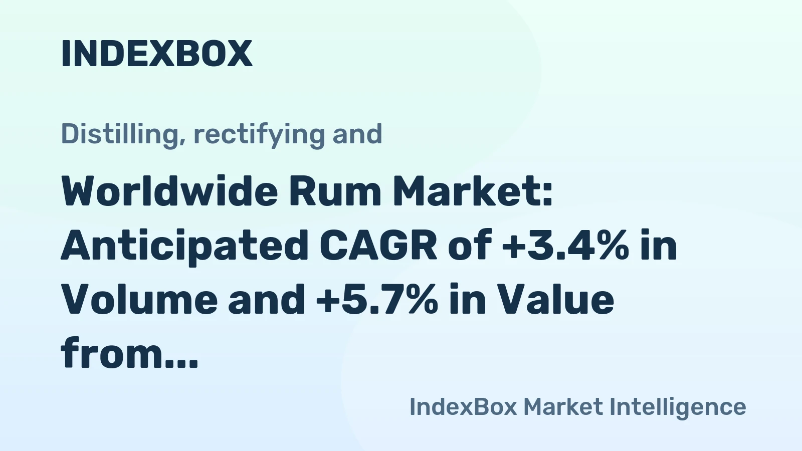 Worldwide Rum Market: Anticipated CAGR of +3.4% in Volume and +5.7% in Value from 2024 to 2030