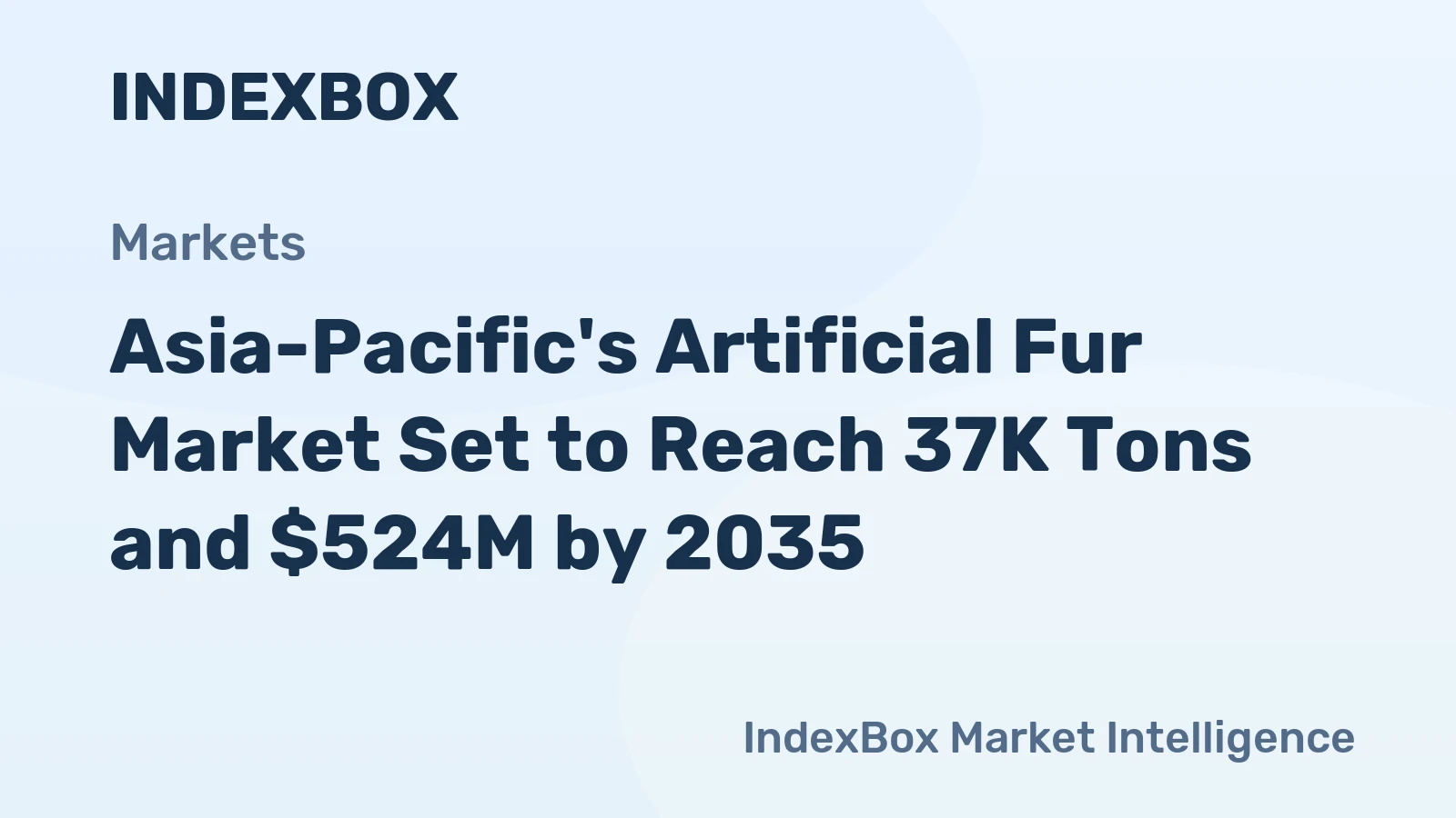 Asia-Pacific's Artificial Fur Market Set to Reach 37K Tons and $524M by 2035