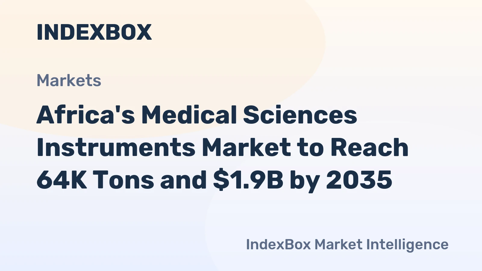 Africa's Medical Sciences Instruments Market to Reach 64K Tons and $1.9B by 2035