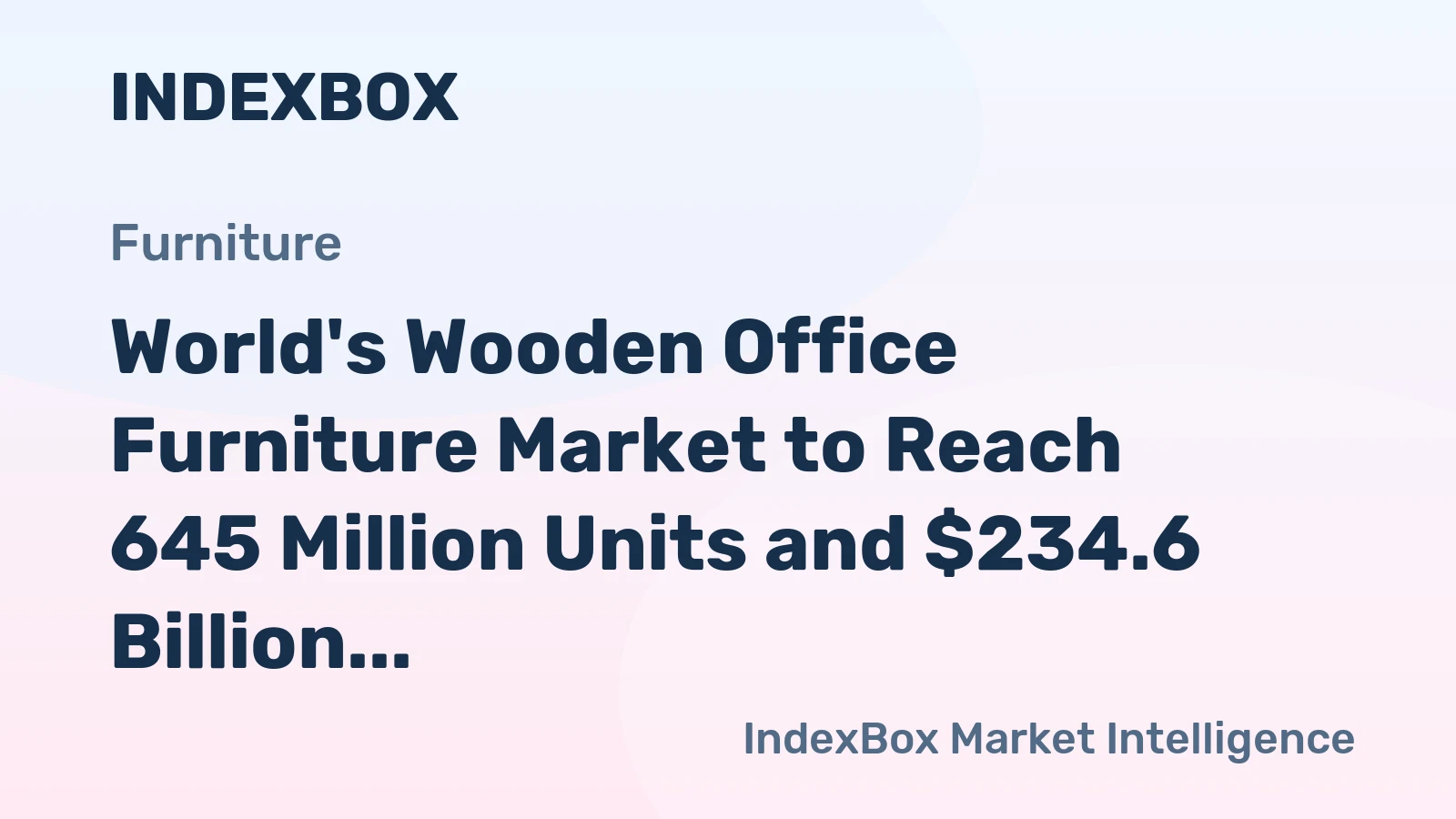World's Wooden Office Furniture Market to Reach 645 Million Units and $234.6 Billion by 2035