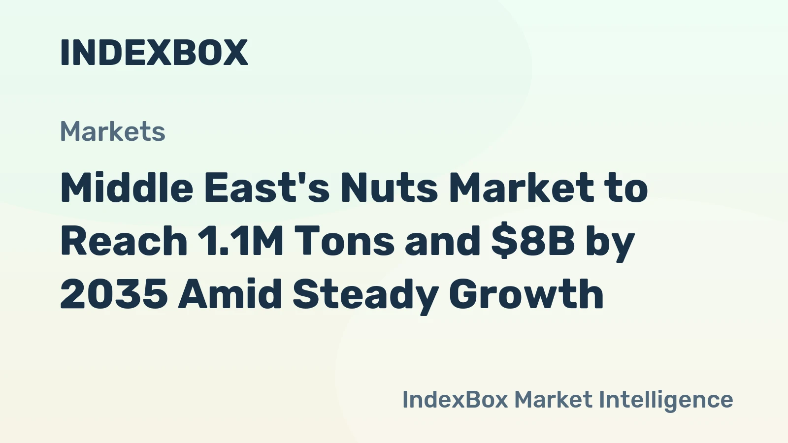 Middle East's Nuts Market to Reach 1.1M Tons and $8B by 2035 Amid Steady Growth