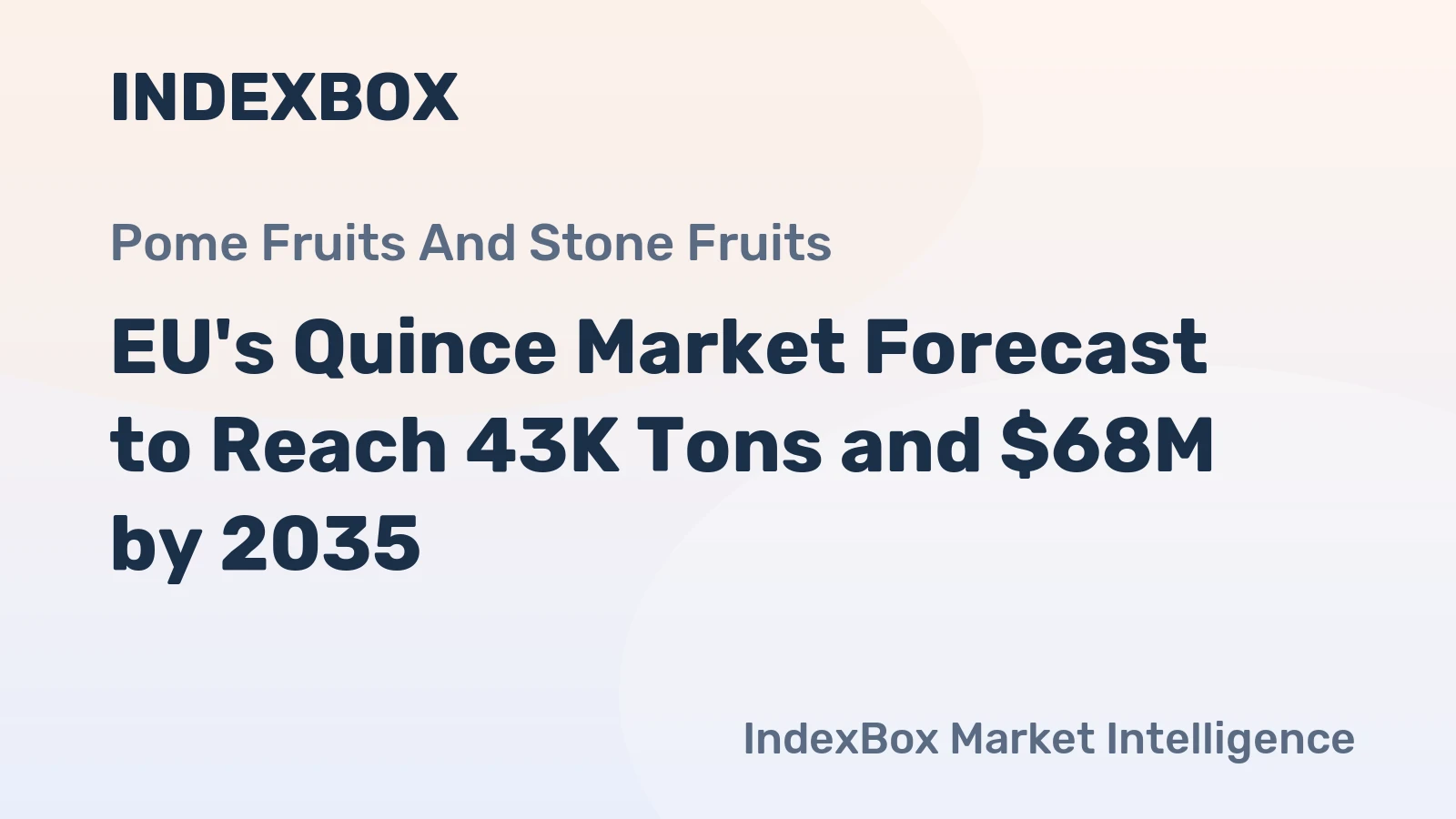 EU's Quince Market Forecast to Reach 43K Tons and $68M by 2035