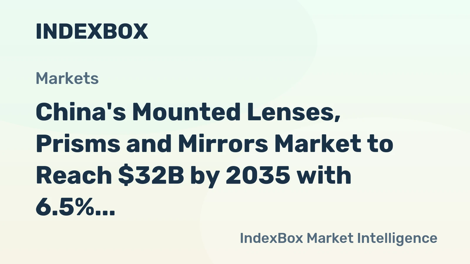China's Mounted Lenses, Prisms and Mirrors Market to Reach $32B by 2035 with 6.5% CAGR