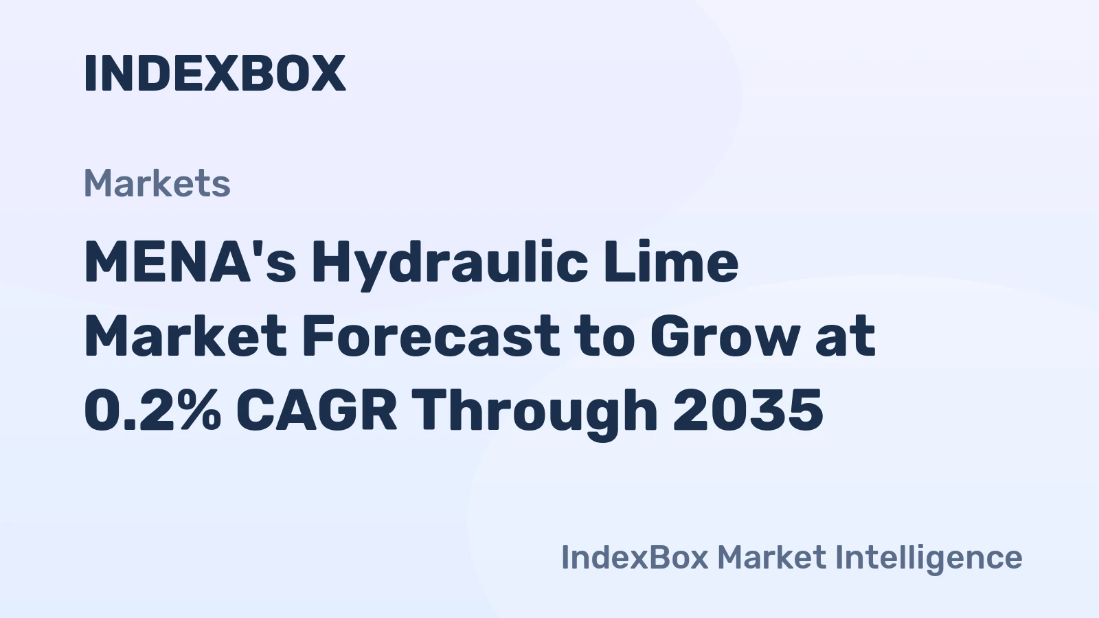 MENA's Hydraulic Lime Market Forecast to Grow at 0.2% CAGR Through 2035