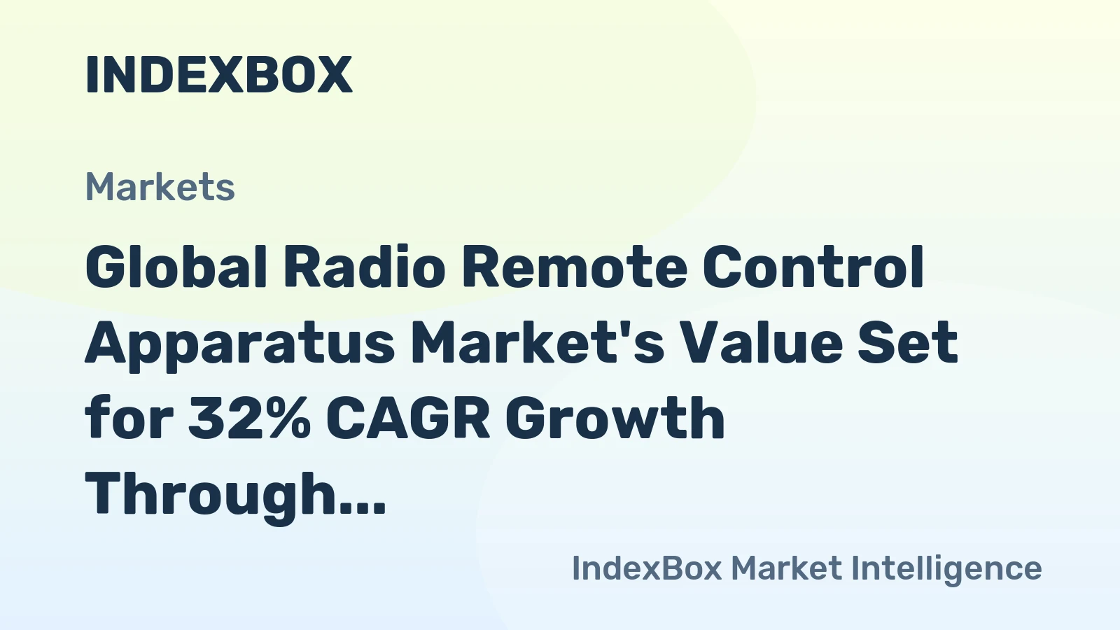 Global Radio Remote Control Apparatus Market's Value Set for 32% CAGR Growth Through 2035