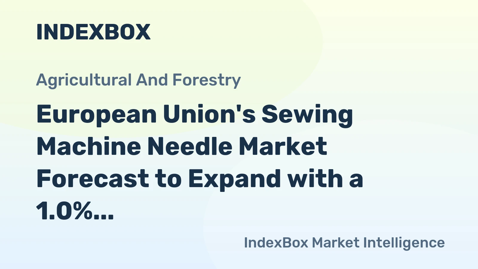 European Union's Sewing Machine Needle Market Forecast to Expand with a 1.0% CAGR