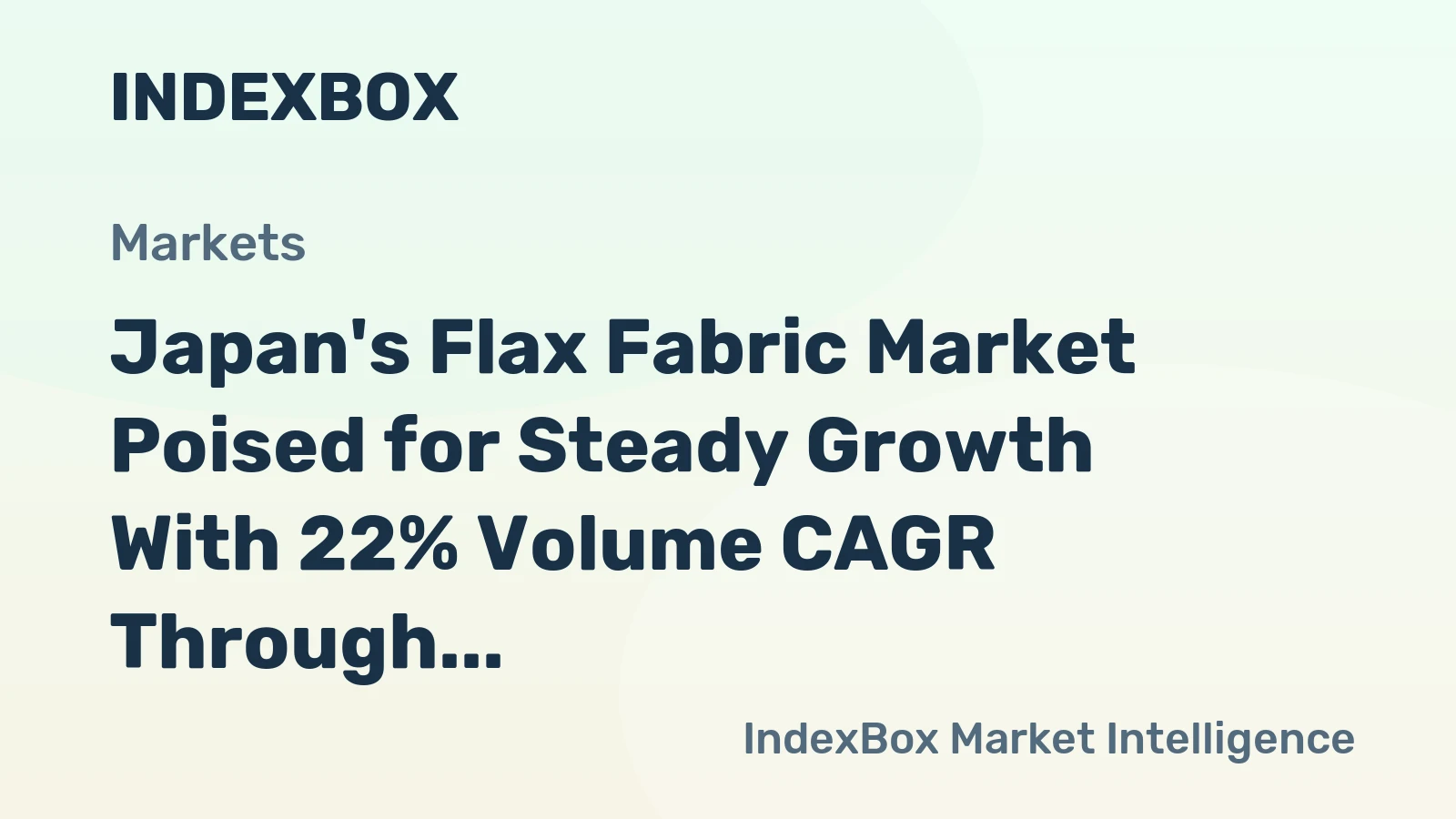 Japan's Flax Fabric Market Poised for Steady Growth With 22% Volume CAGR Through 2035