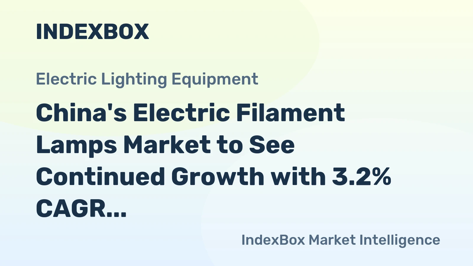 China's Electric Filament Lamps Market to See Continued Growth with 3.2% CAGR in Volume and 4.8% CAGR in Value from 2024 to 2035
