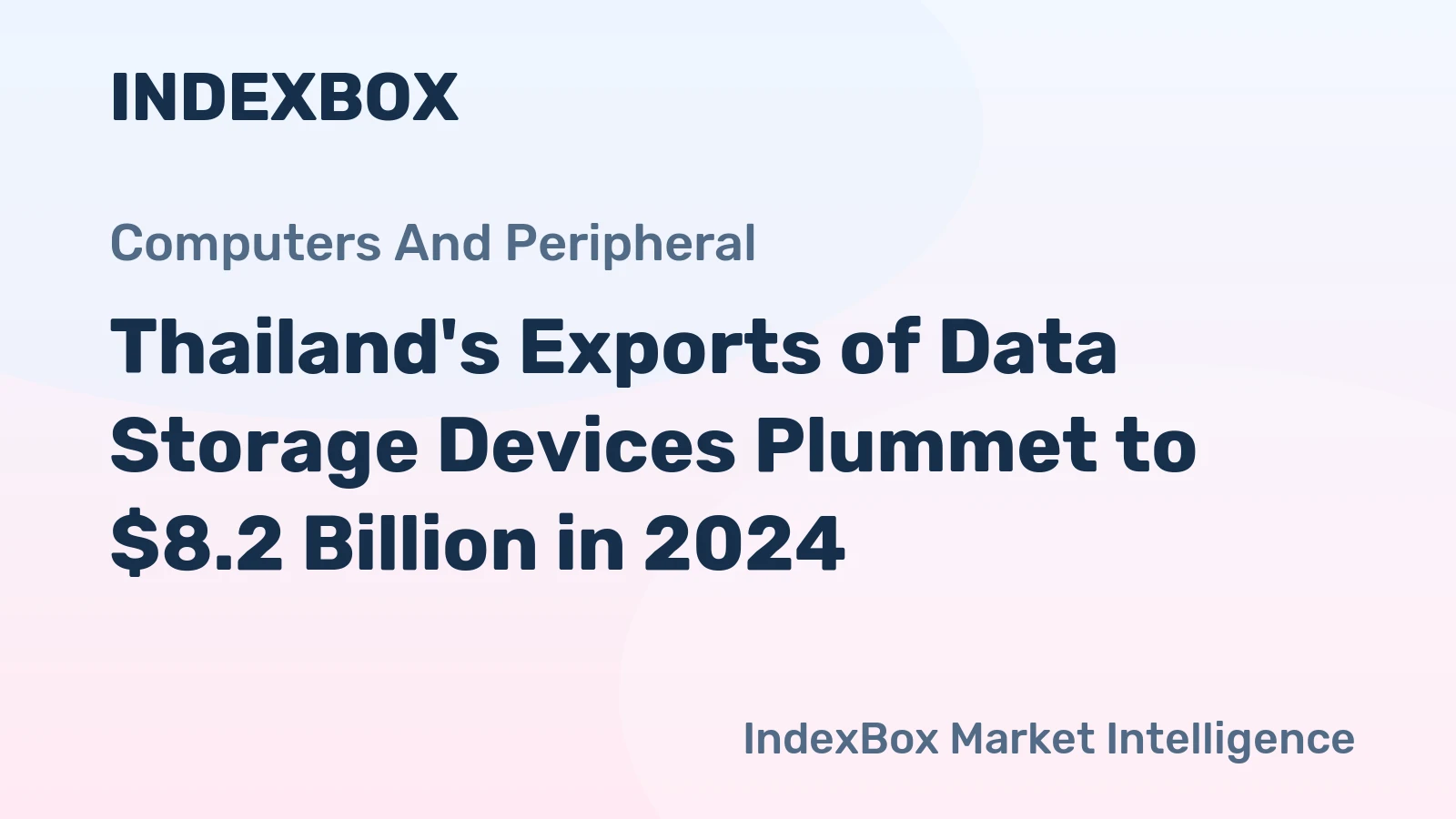 Thailand's Exports of Data Storage Devices Plummet to $8.2 Billion in 2024