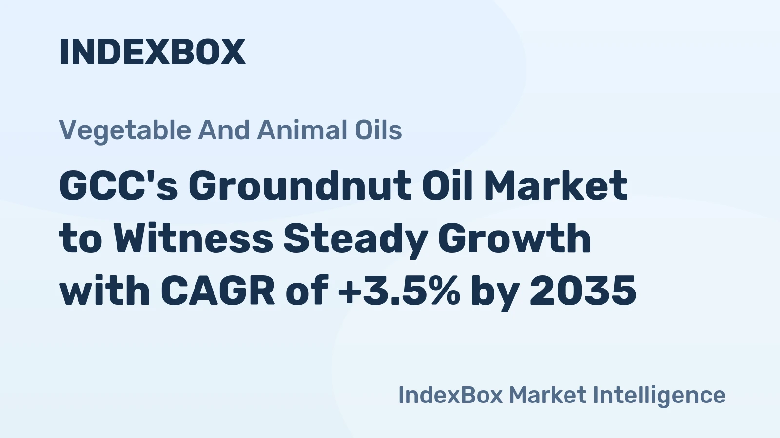 GCC's Groundnut Oil Market to Witness Steady Growth with CAGR of +3.5% by 2035