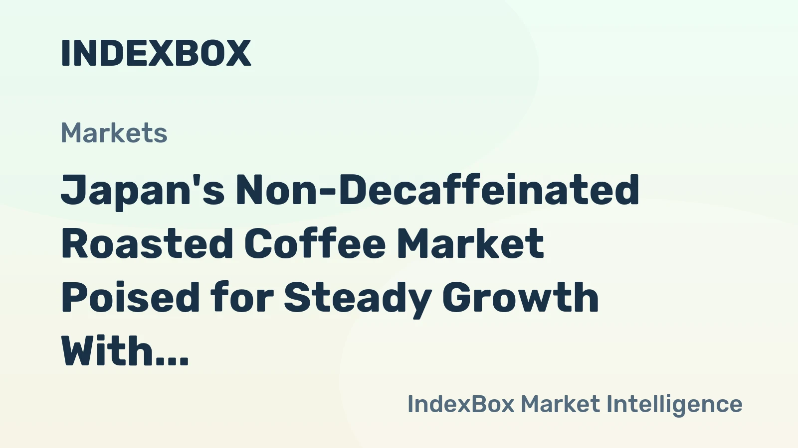 Japan's Non-Decaffeinated Roasted Coffee Market Poised for Steady Growth With 3.5% CAGR in Value