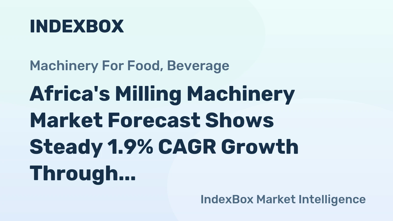Africa's Milling Machinery Market Forecast Shows Steady 1.9% CAGR Growth Through 2035