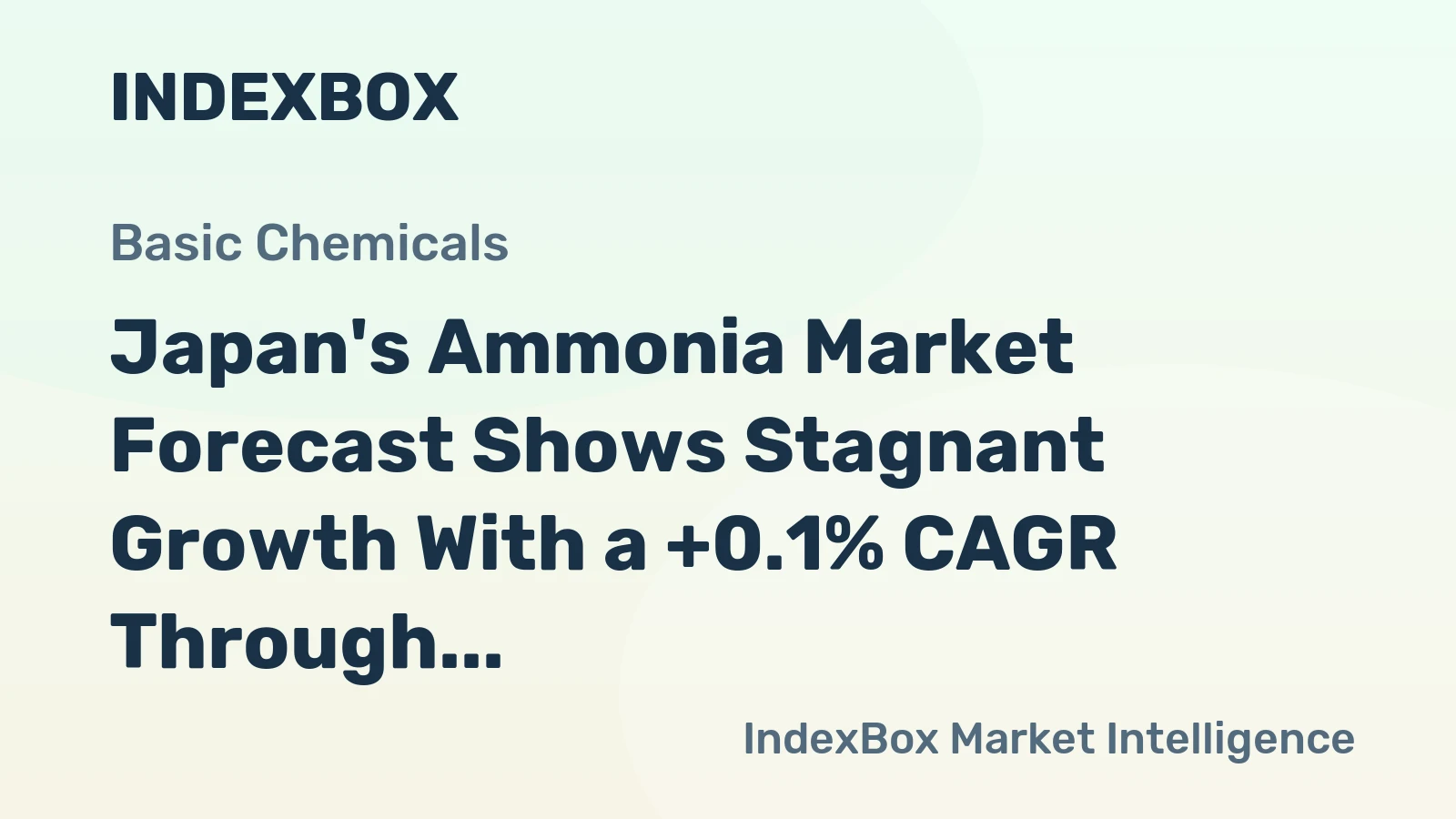 Japan's Ammonia Market Forecast Shows Stagnant Growth With a +0.1% CAGR Through 2035